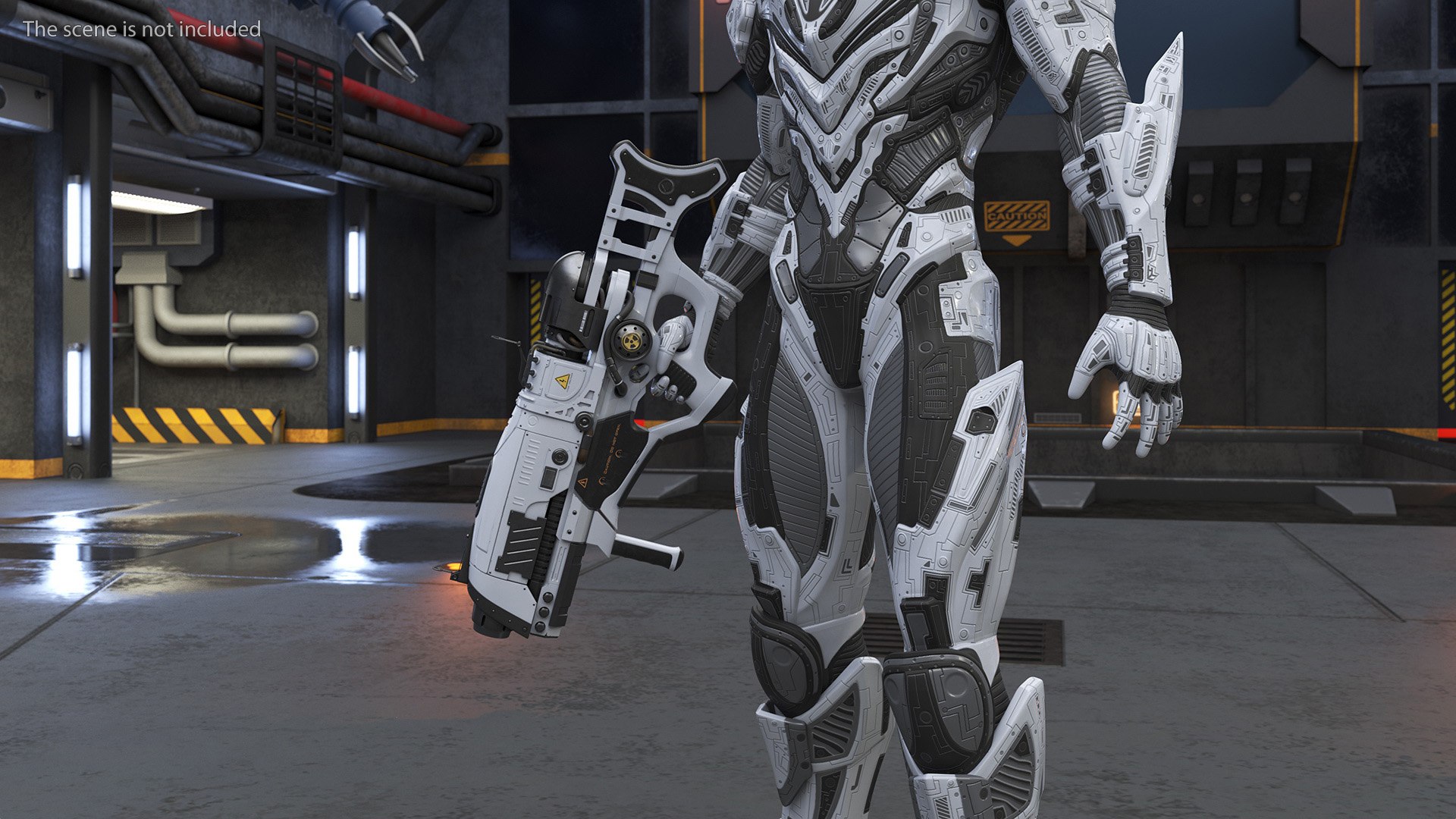 3D Sci-Fi Combat Robot Character With Weapon Model - TurboSquid 2268155