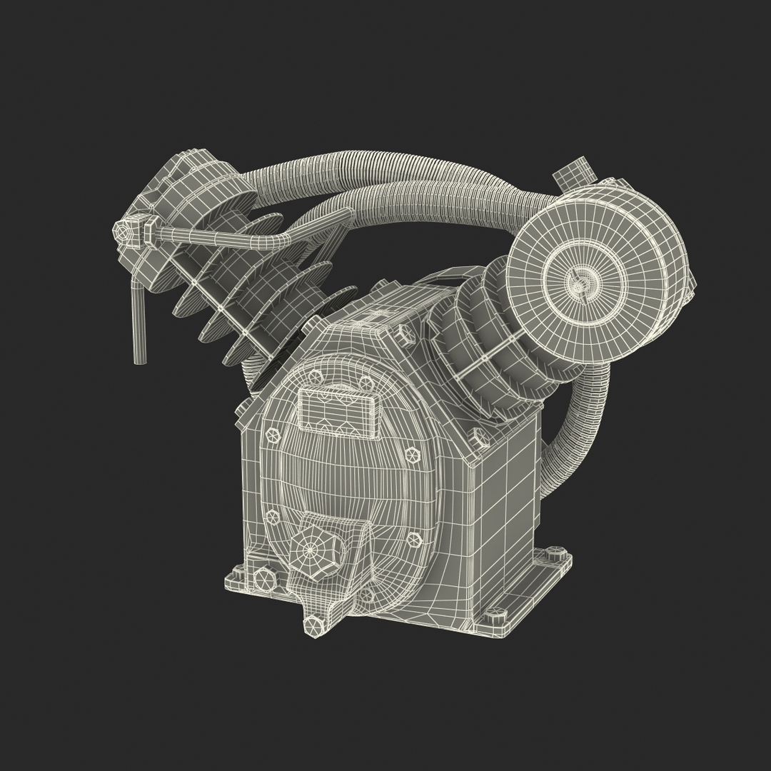 3d Twin Cylinder Air Compressor Model