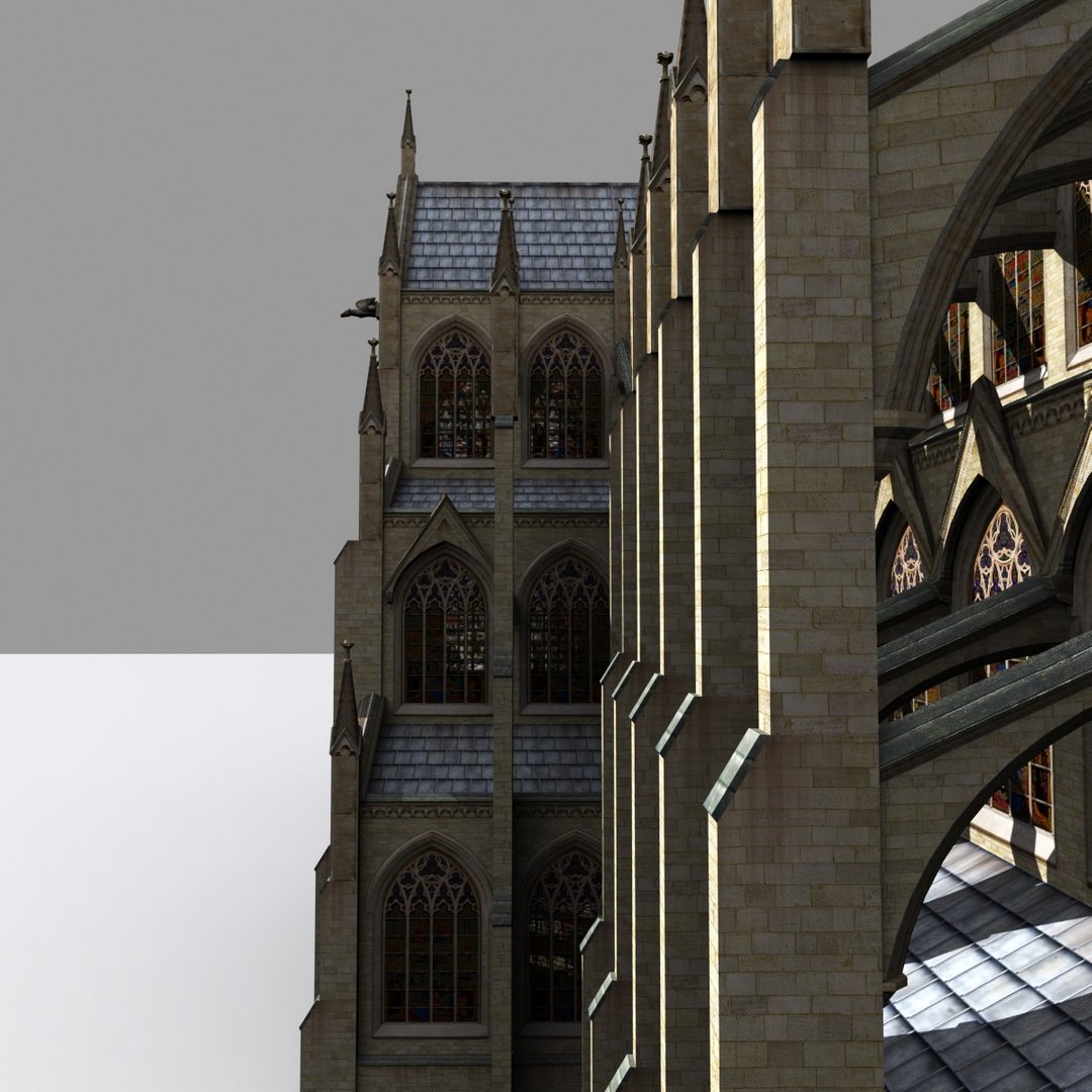 Medieval Gothic Cathedral 3d Model