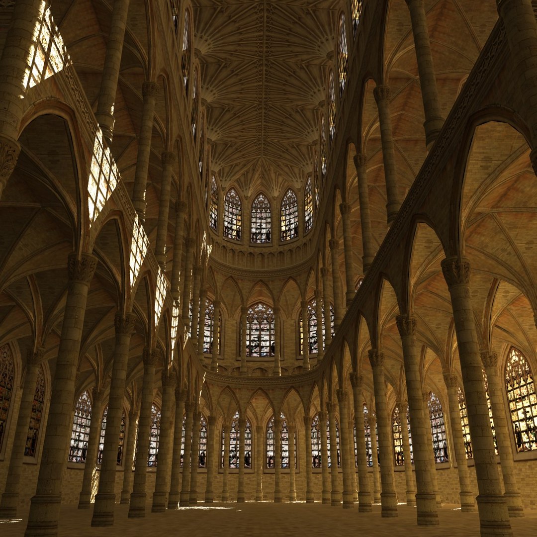Medieval Gothic Cathedral 3d Model