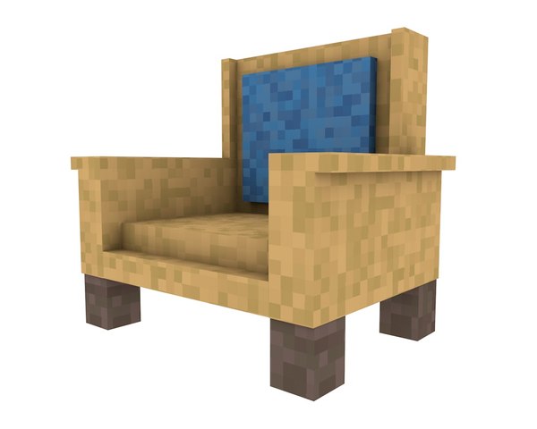 armchair minecraft furniture c4d