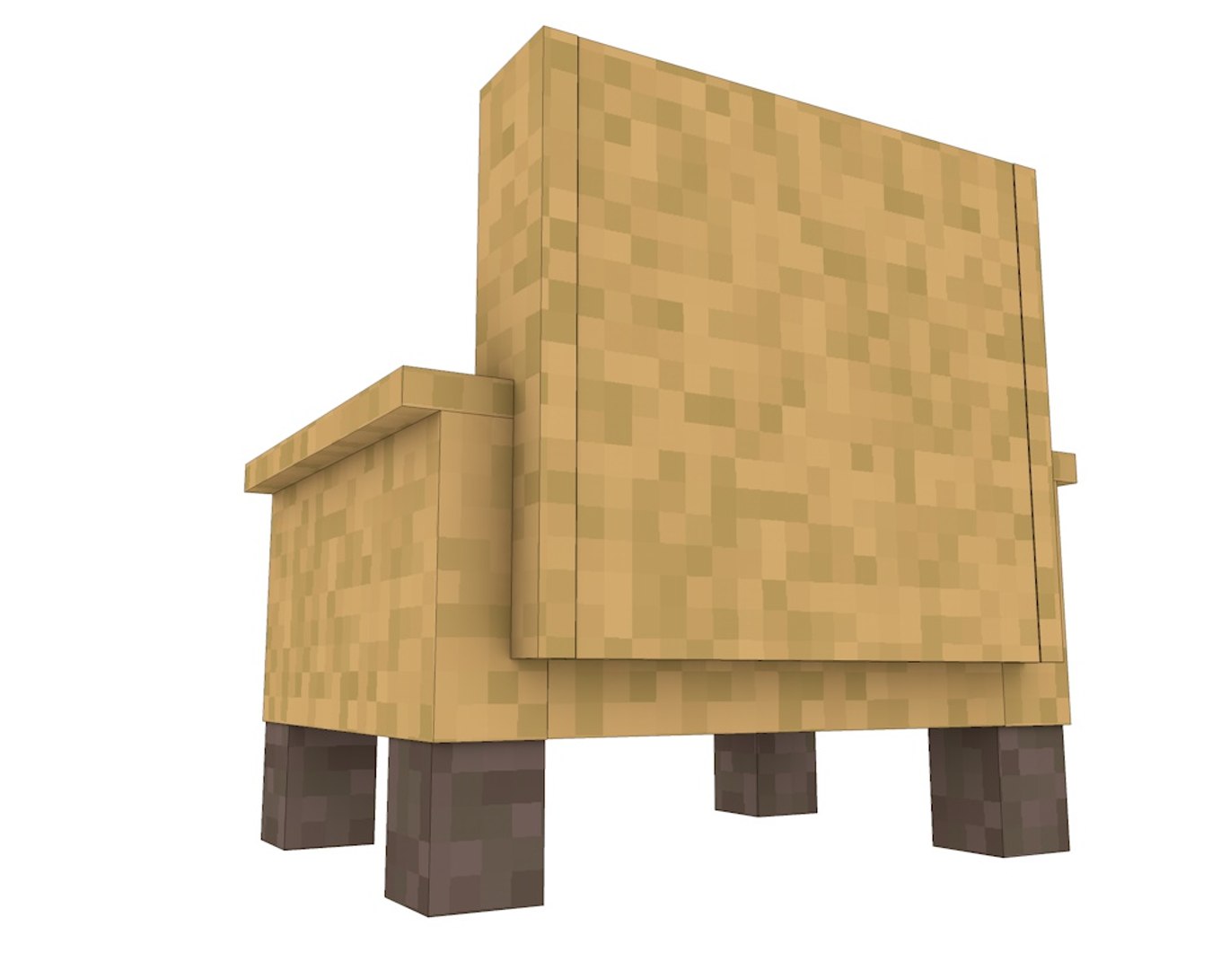 Armchair Minecraft Furniture C4d