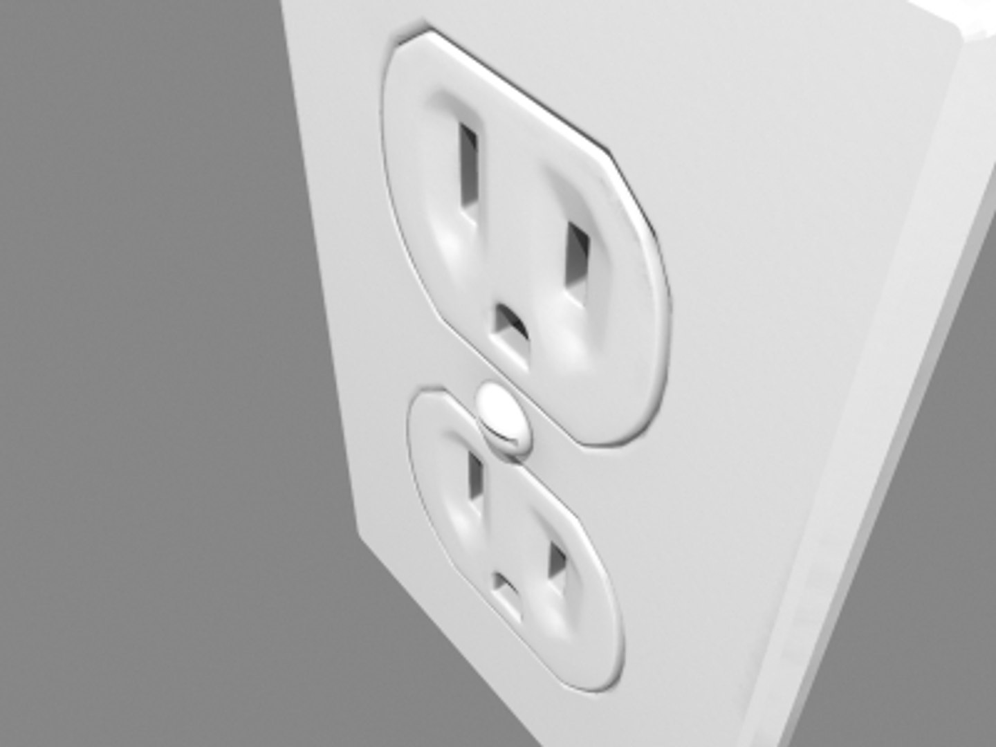 3d Model Wall Outlet Power