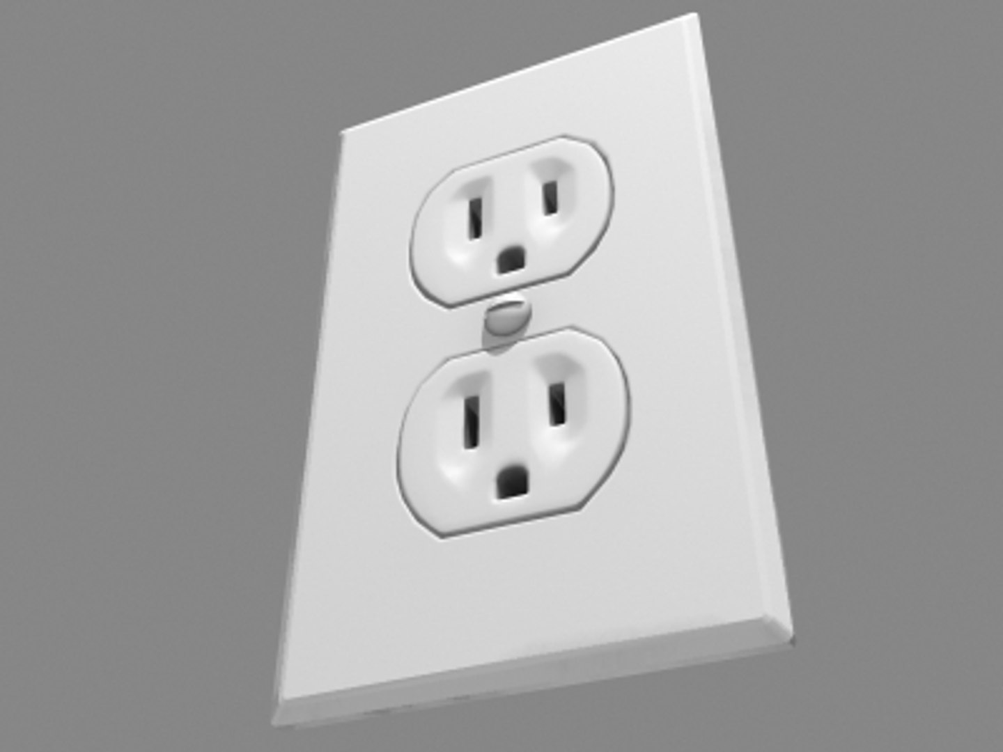 3d Model Wall Outlet Power
