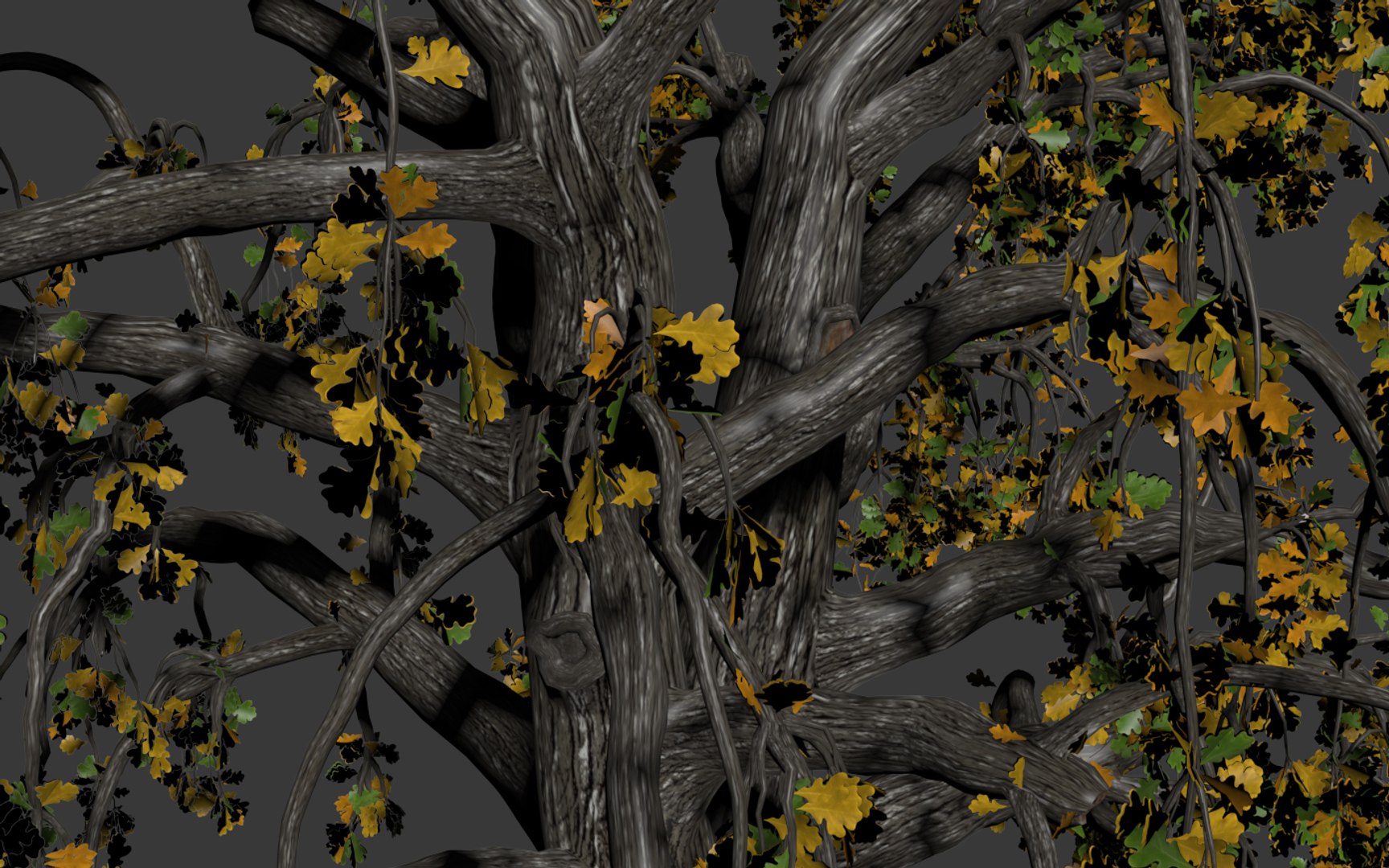 Tree Oak Old Autumn 3D Model - TurboSquid 1341459
