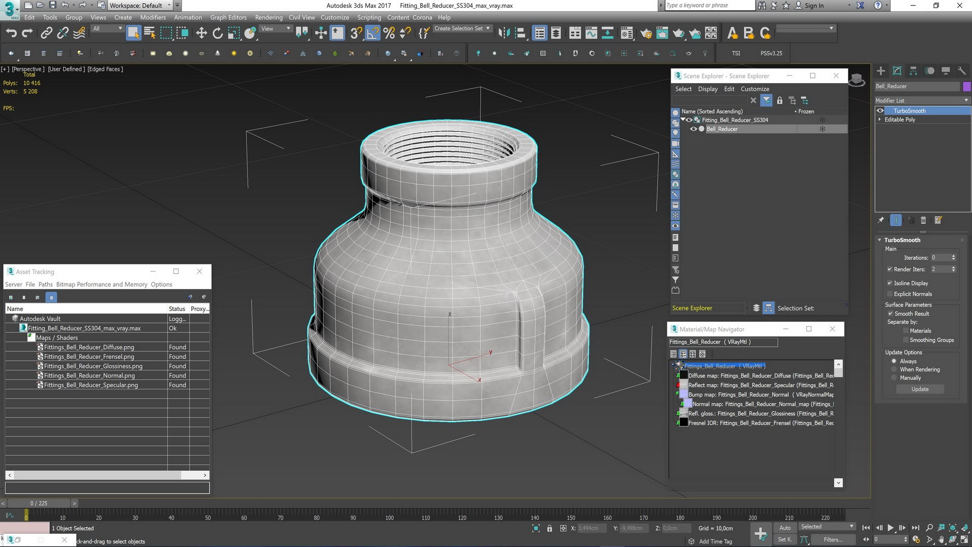 Fitting Bell Reducer SS304 3D - TurboSquid 1942198
