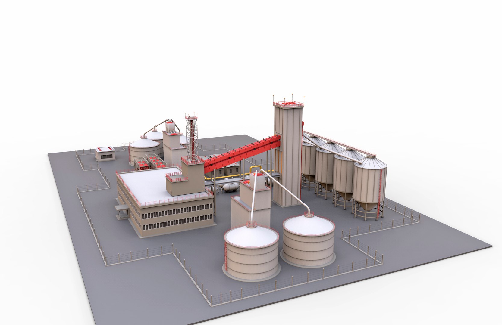 Industrial Plant 3D Model - TurboSquid 1490125