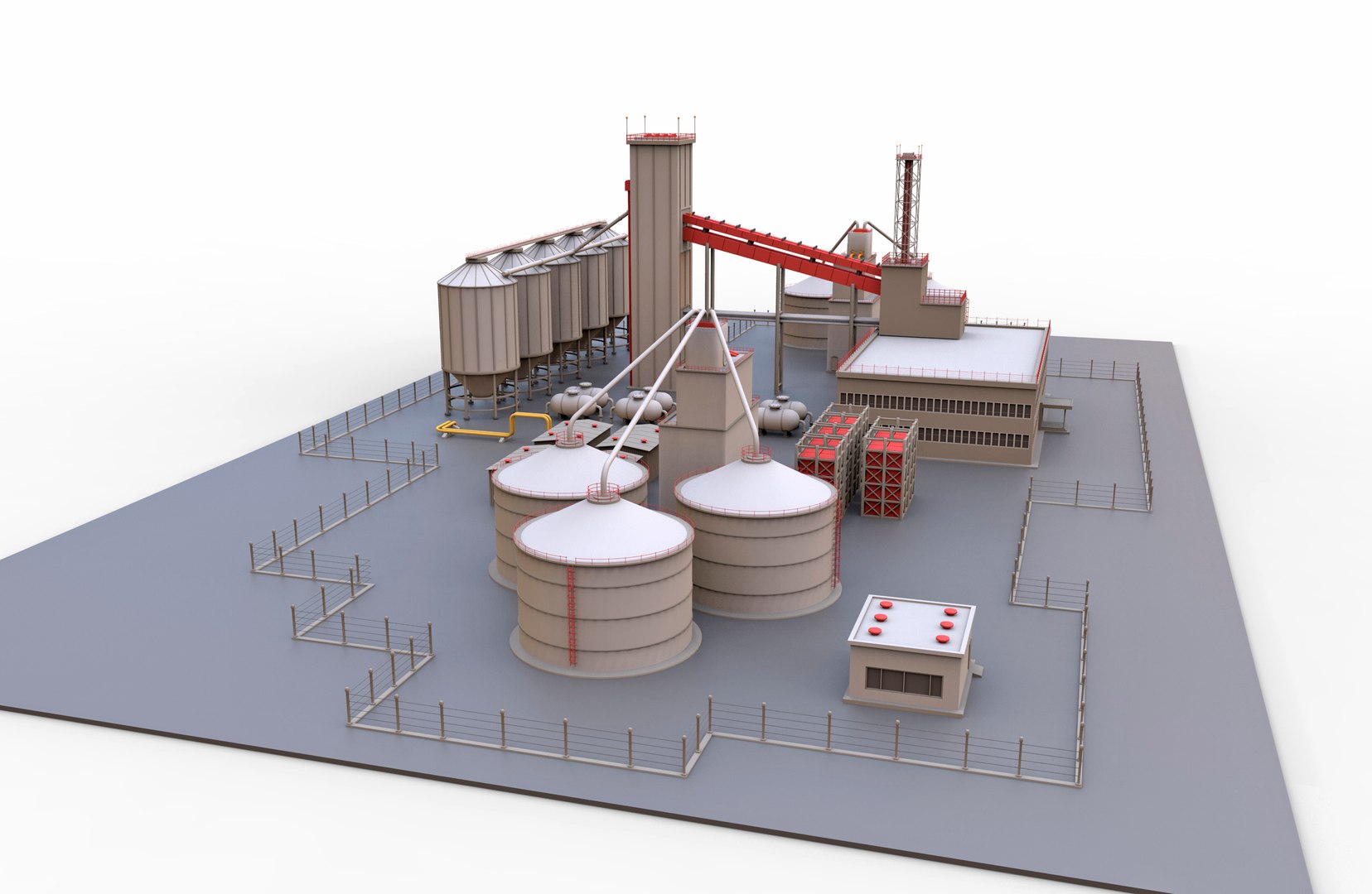 Industrial Plant 3D Model - TurboSquid 1490125