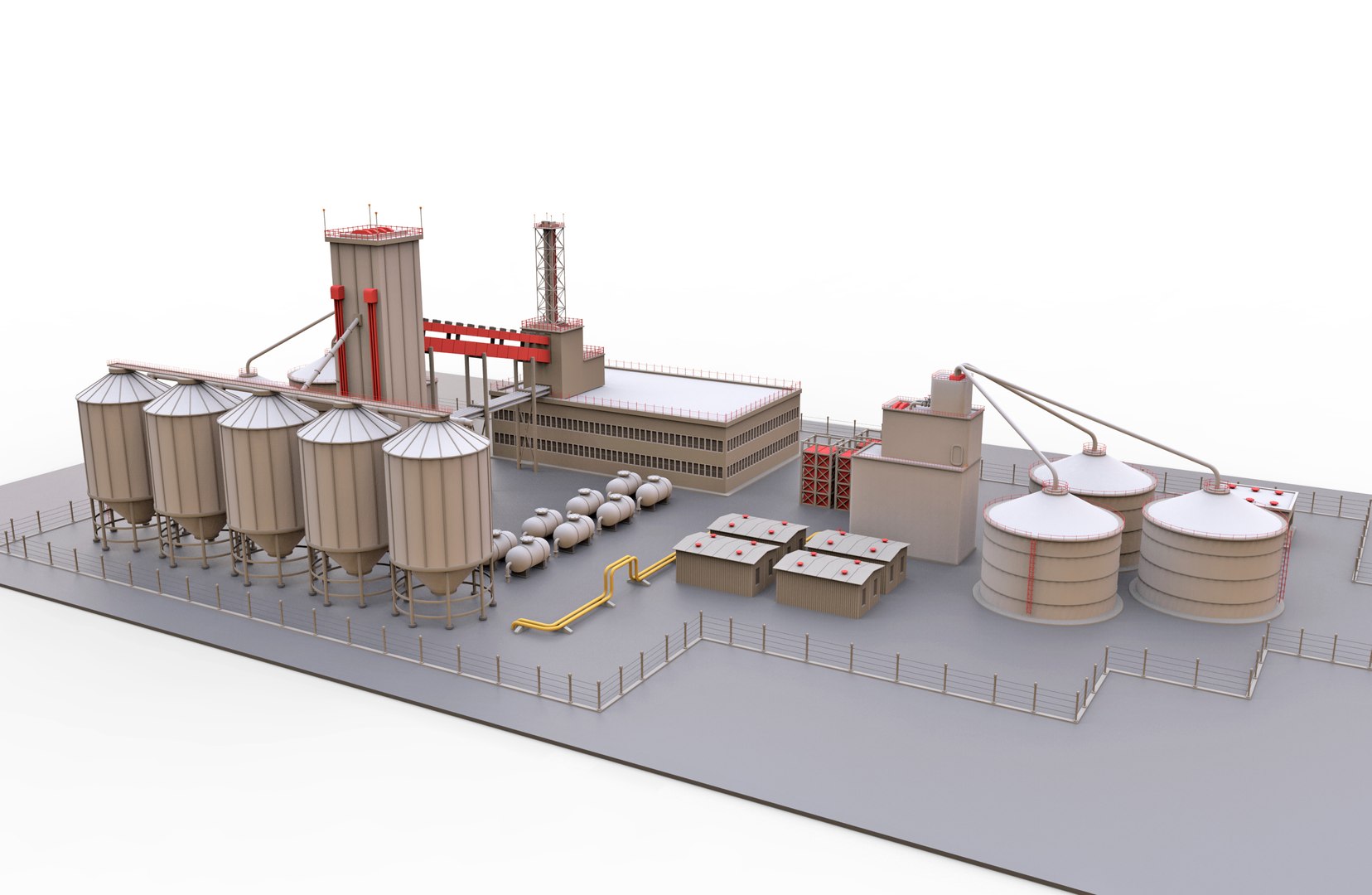 Industrial Plant 3D Model - TurboSquid 1490125