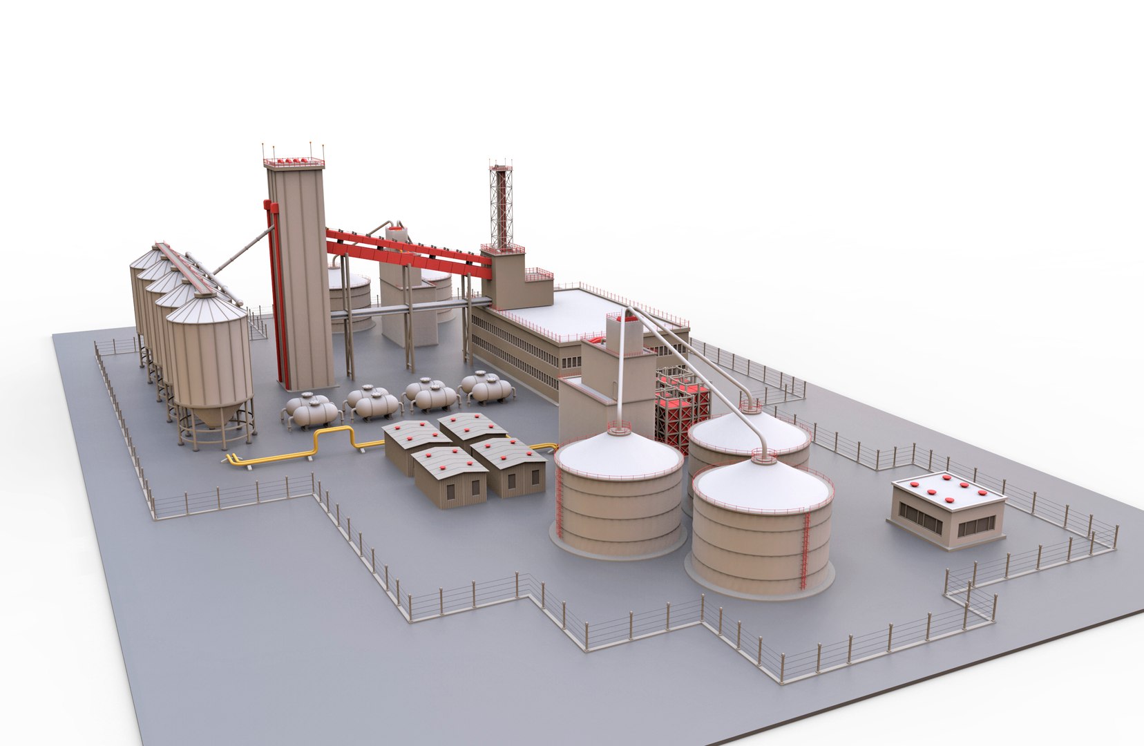 Industrial Plant 3D Model - TurboSquid 1490125