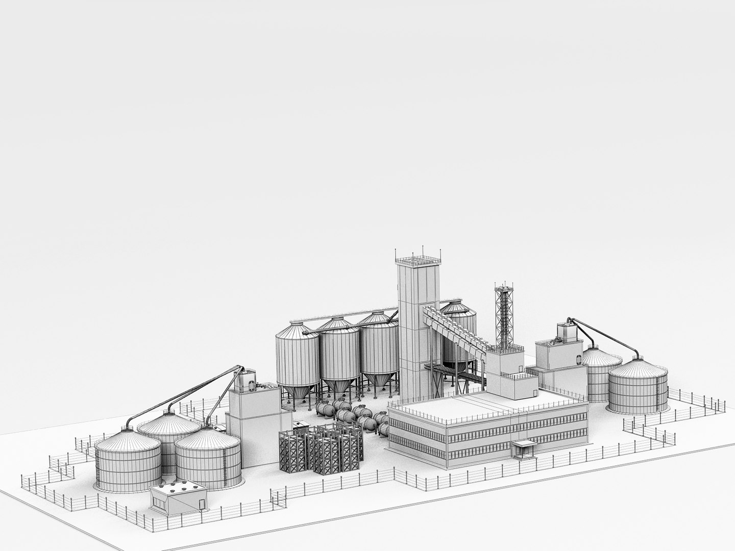 Industrial Plant 3D Model - TurboSquid 1490125