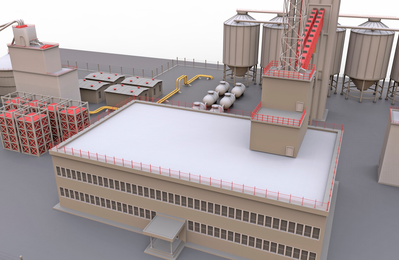Industrial Plant 3D Model - TurboSquid 1490125