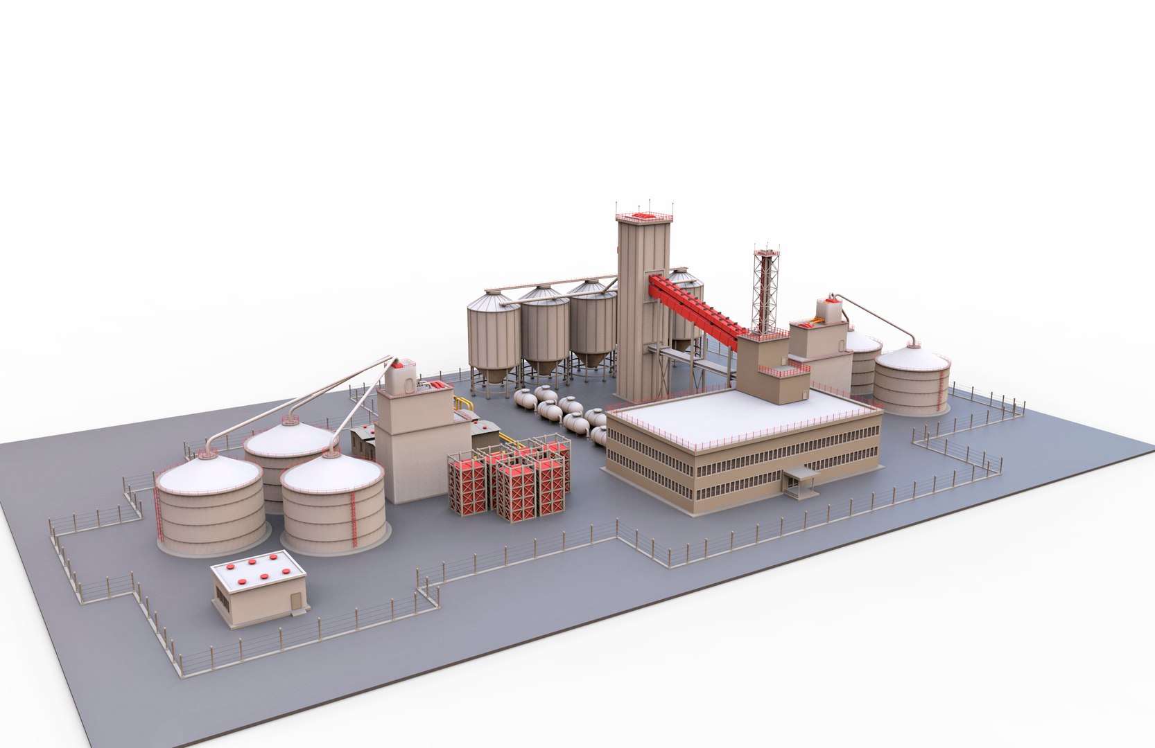 Industrial Plant 3D Model - TurboSquid 1490125