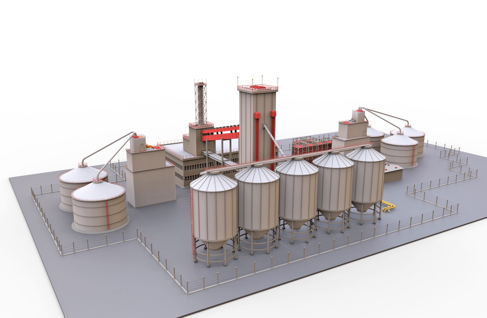 Industrial Plant 3D Model - TurboSquid 1490125