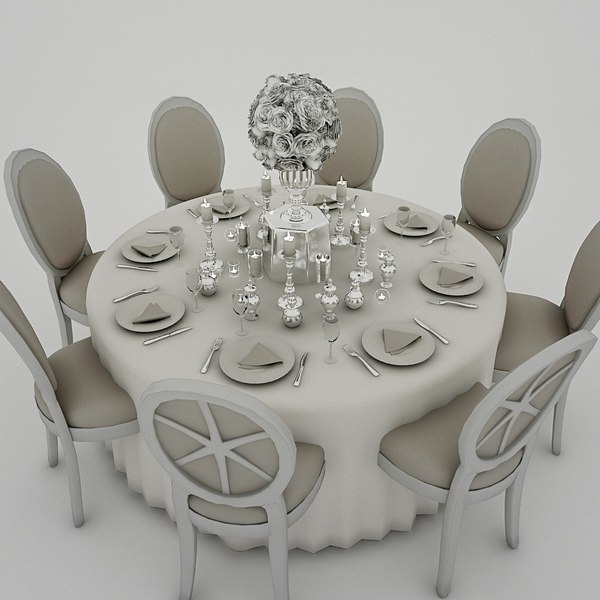 Wedding Table 3D Models for Download | TurboSquid