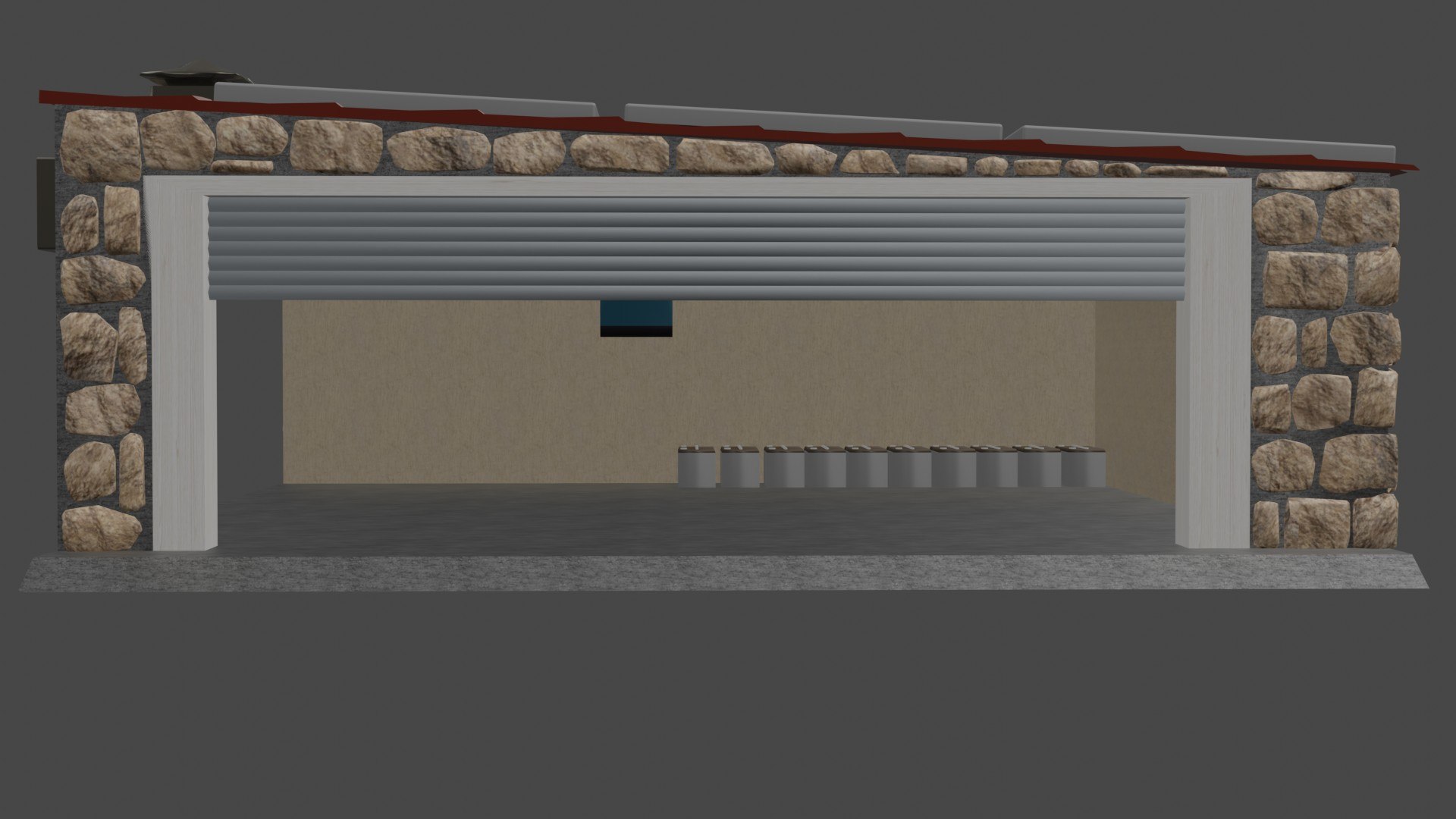 Low poly garage stonewall 3D model - TurboSquid 2124008