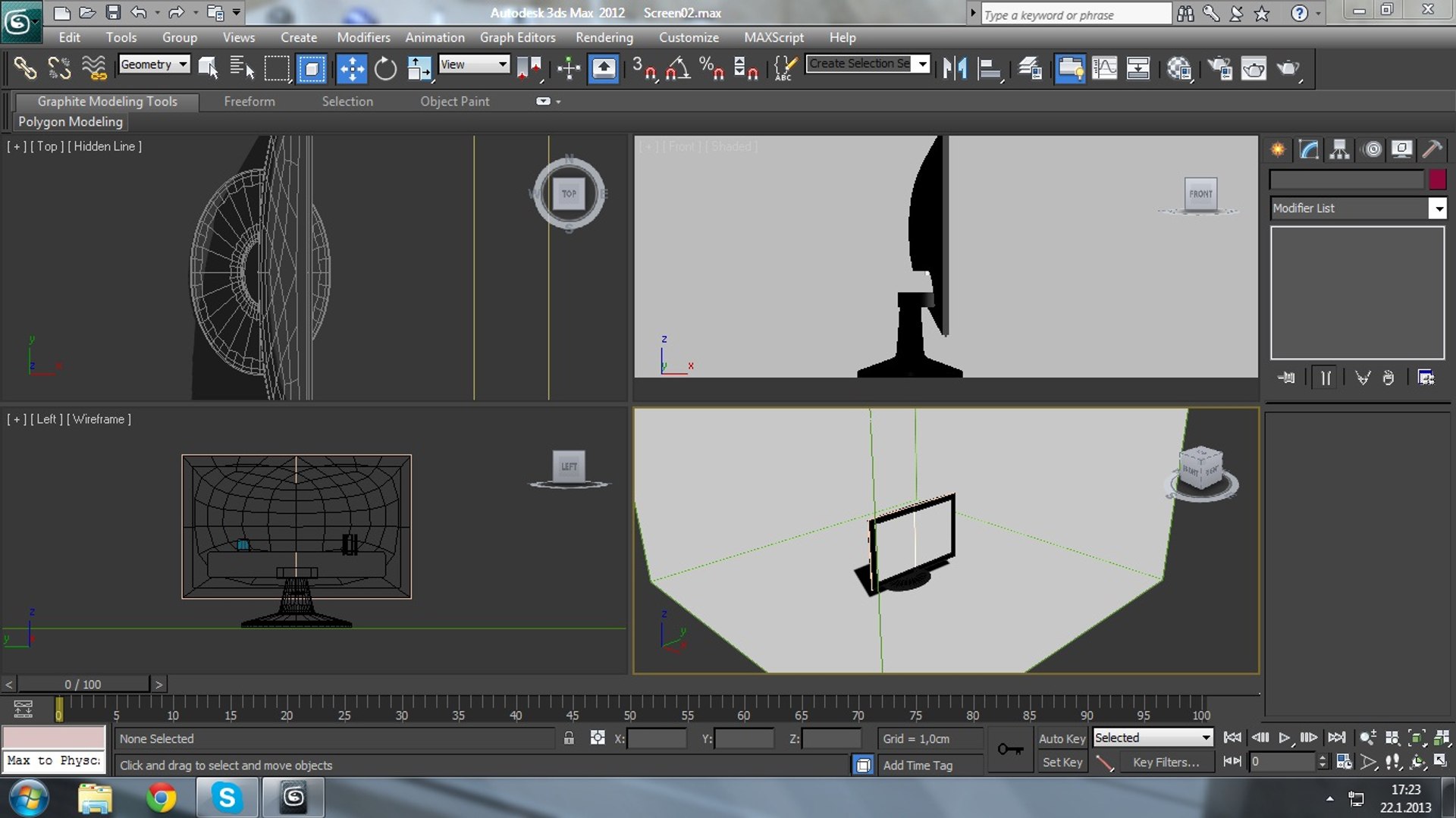 benq computer screen desktop 3d model