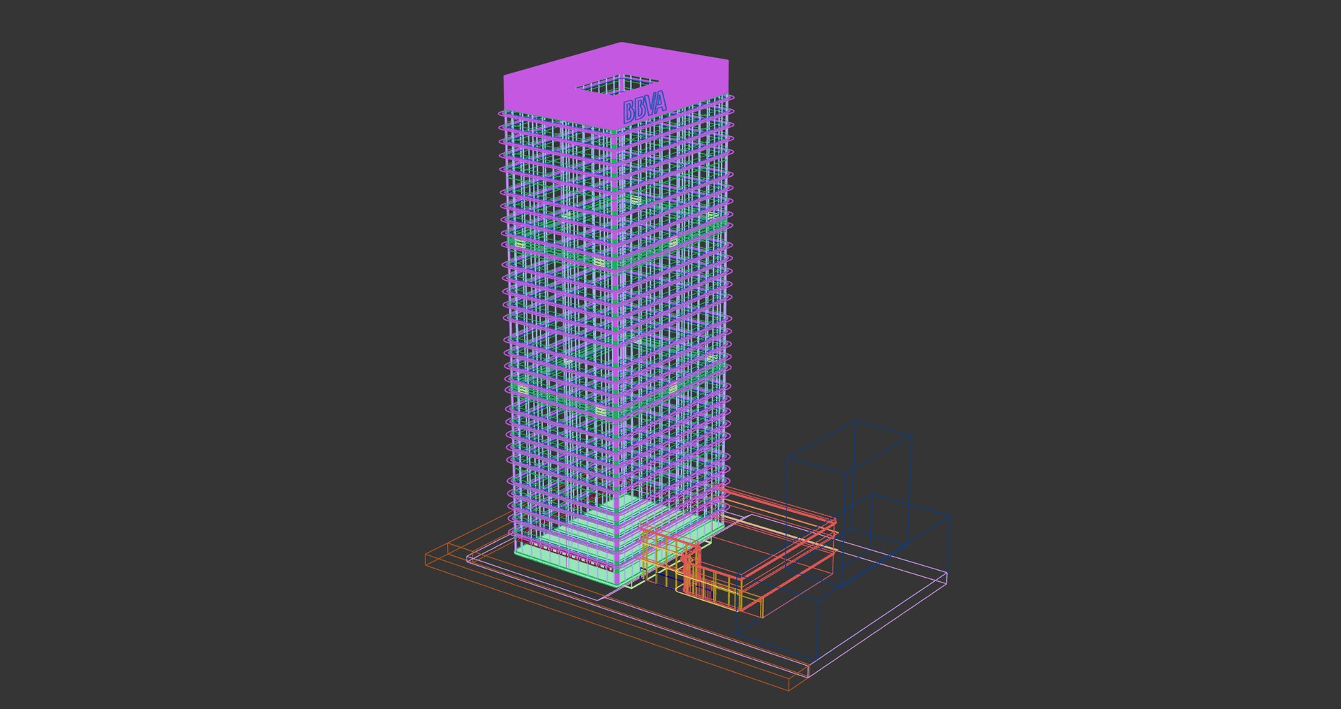 3D Model Edificio Torre BBVA Castellana 81 Madrid - TurboSquid 2346782