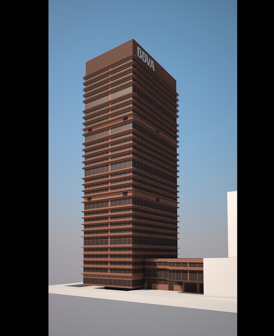 3D Model Edificio Torre BBVA Castellana 81 Madrid - TurboSquid 2346782