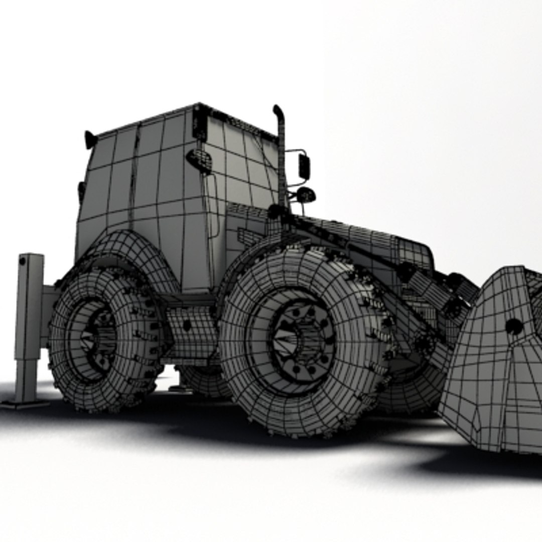 3d Model Backhoe Loader Industrial Vehicles