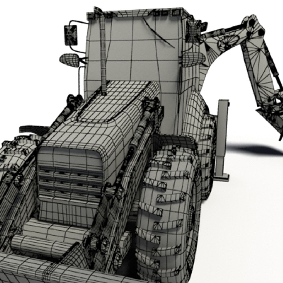 3d Model Backhoe Loader Industrial Vehicles