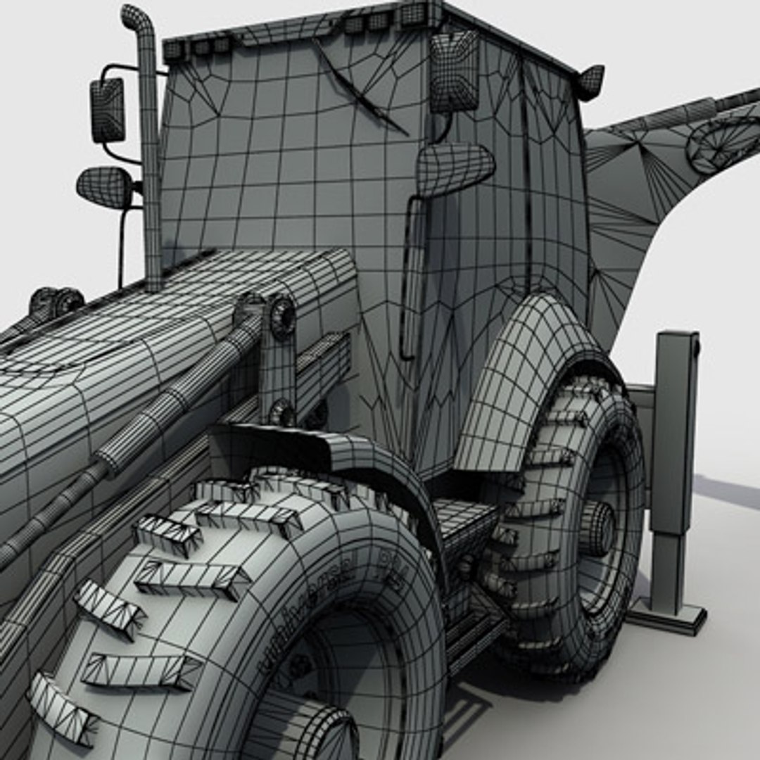 3d Model Backhoe Loader Industrial Vehicles