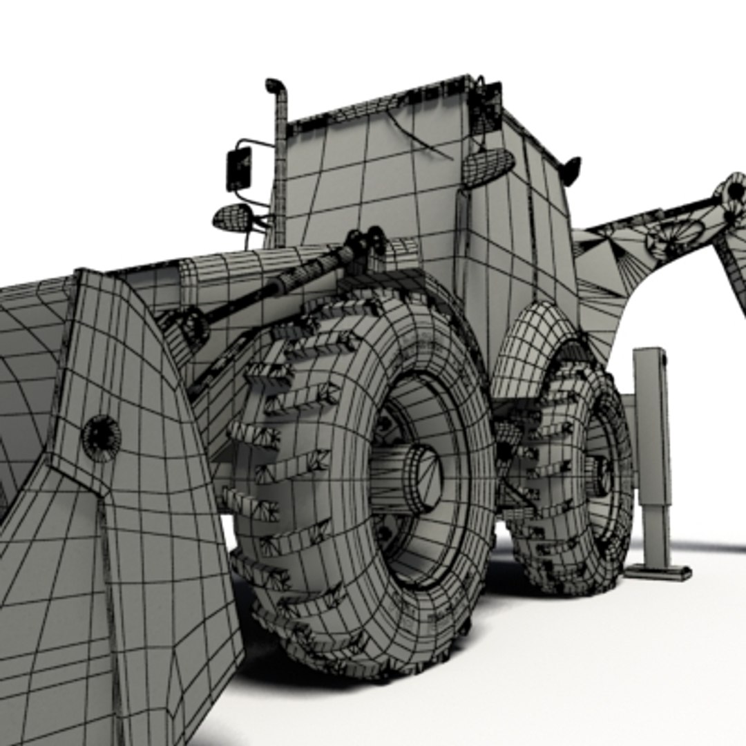 3d Model Backhoe Loader Industrial Vehicles