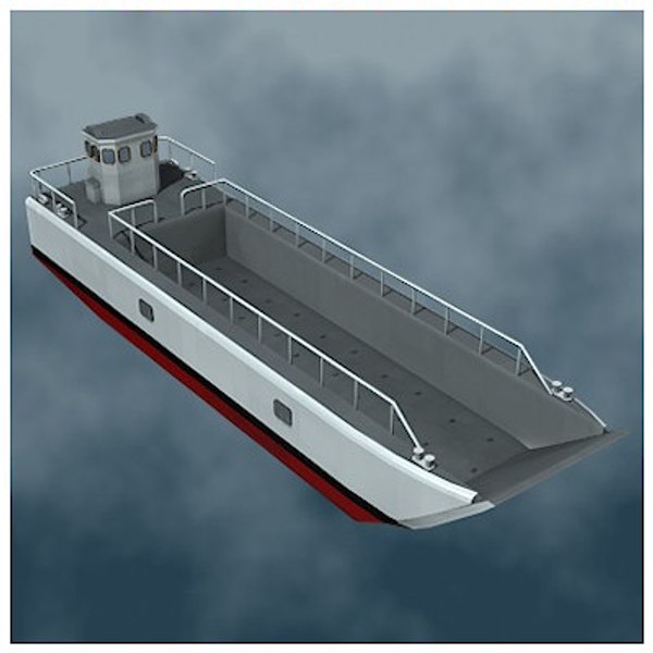 generic military transport landing craft 3d model