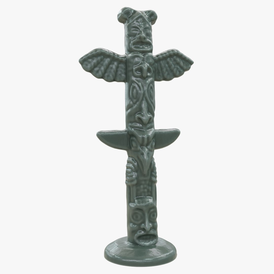 3D Plastic Toy Native American Totem Pole 02 - TurboSquid 2057316