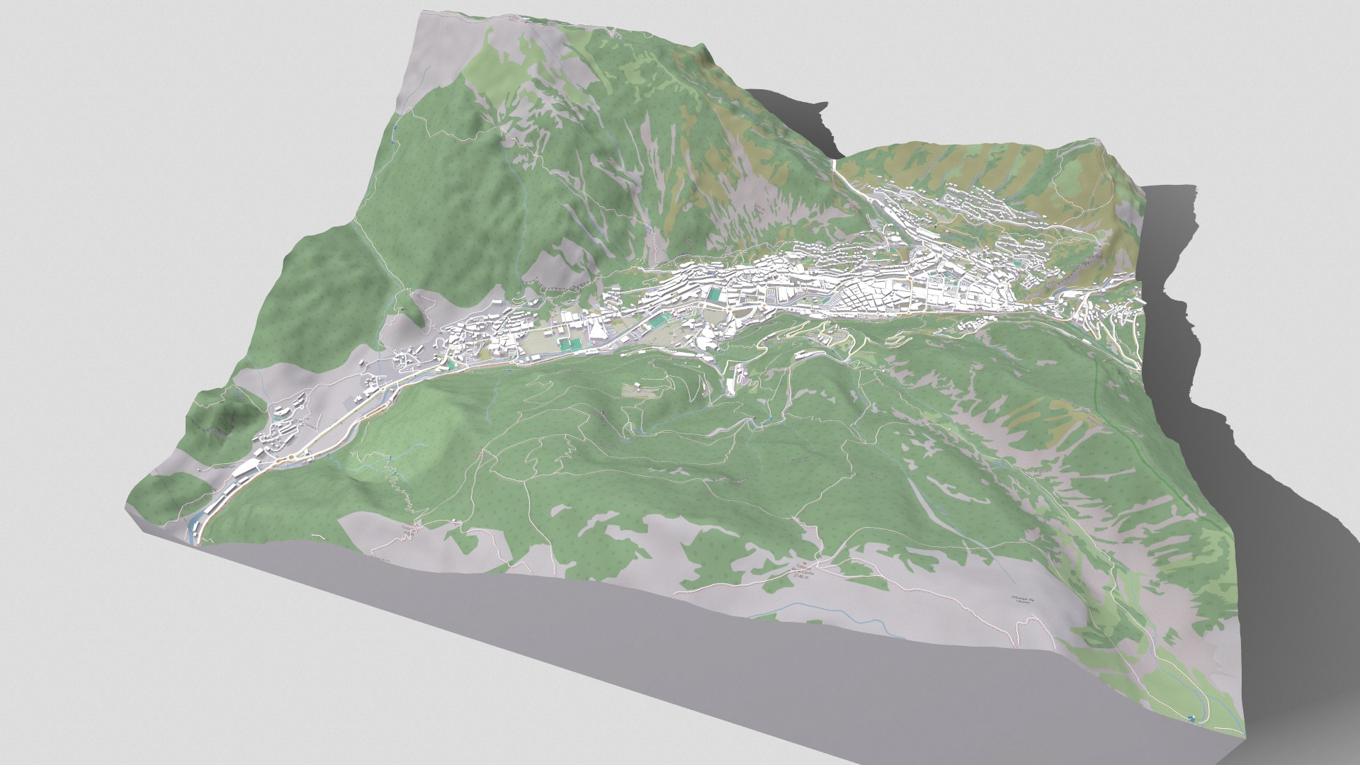 Cityscape Andorra La Vella In Andorra 3D Model - TurboSquid 2176155