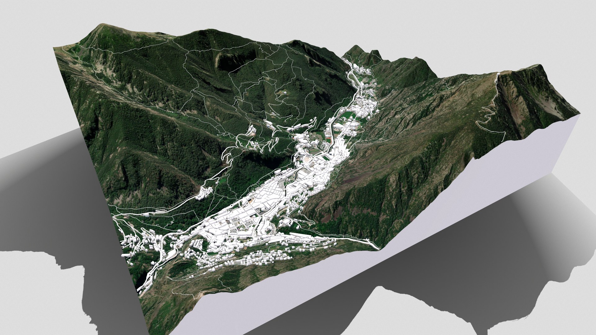 Cityscape Andorra La Vella In Andorra 3D Model - TurboSquid 2176155