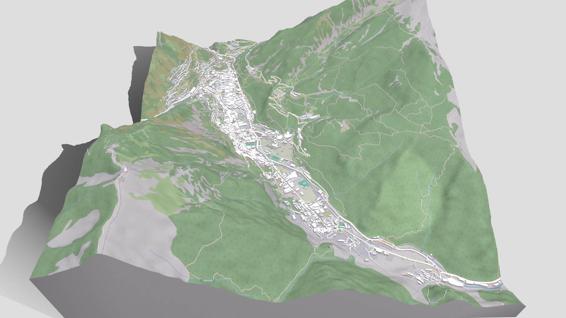 Cityscape Andorra La Vella In Andorra 3D Model - TurboSquid 2176155