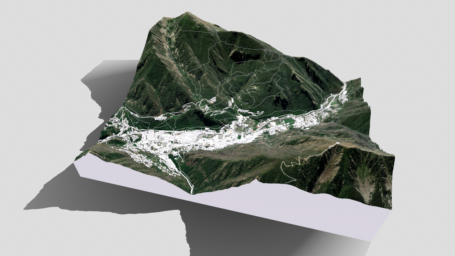 Cityscape Andorra La Vella In Andorra 3D Model - TurboSquid 2176155