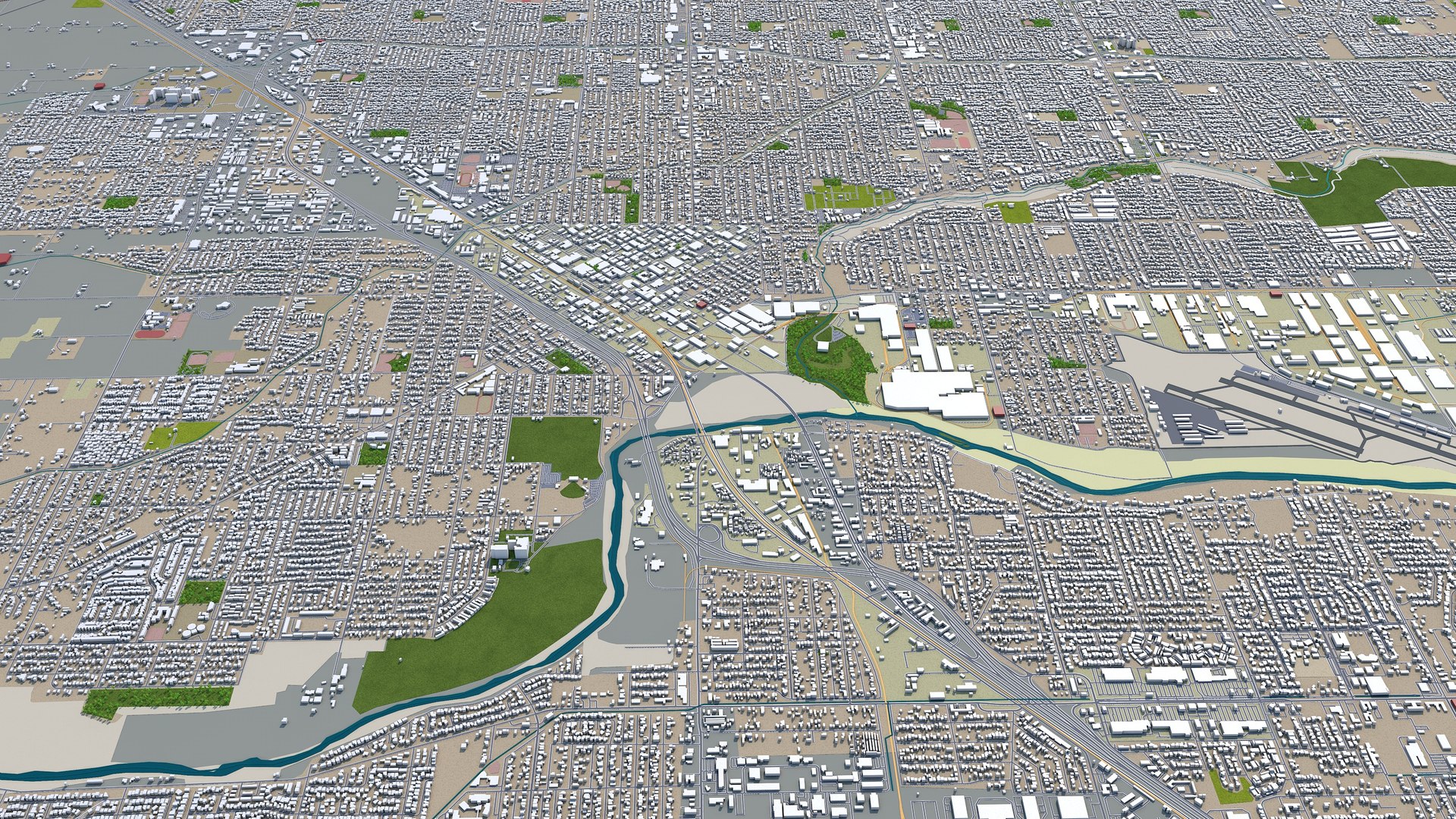 3D Aurora Modesto California USA - TurboSquid 1719284