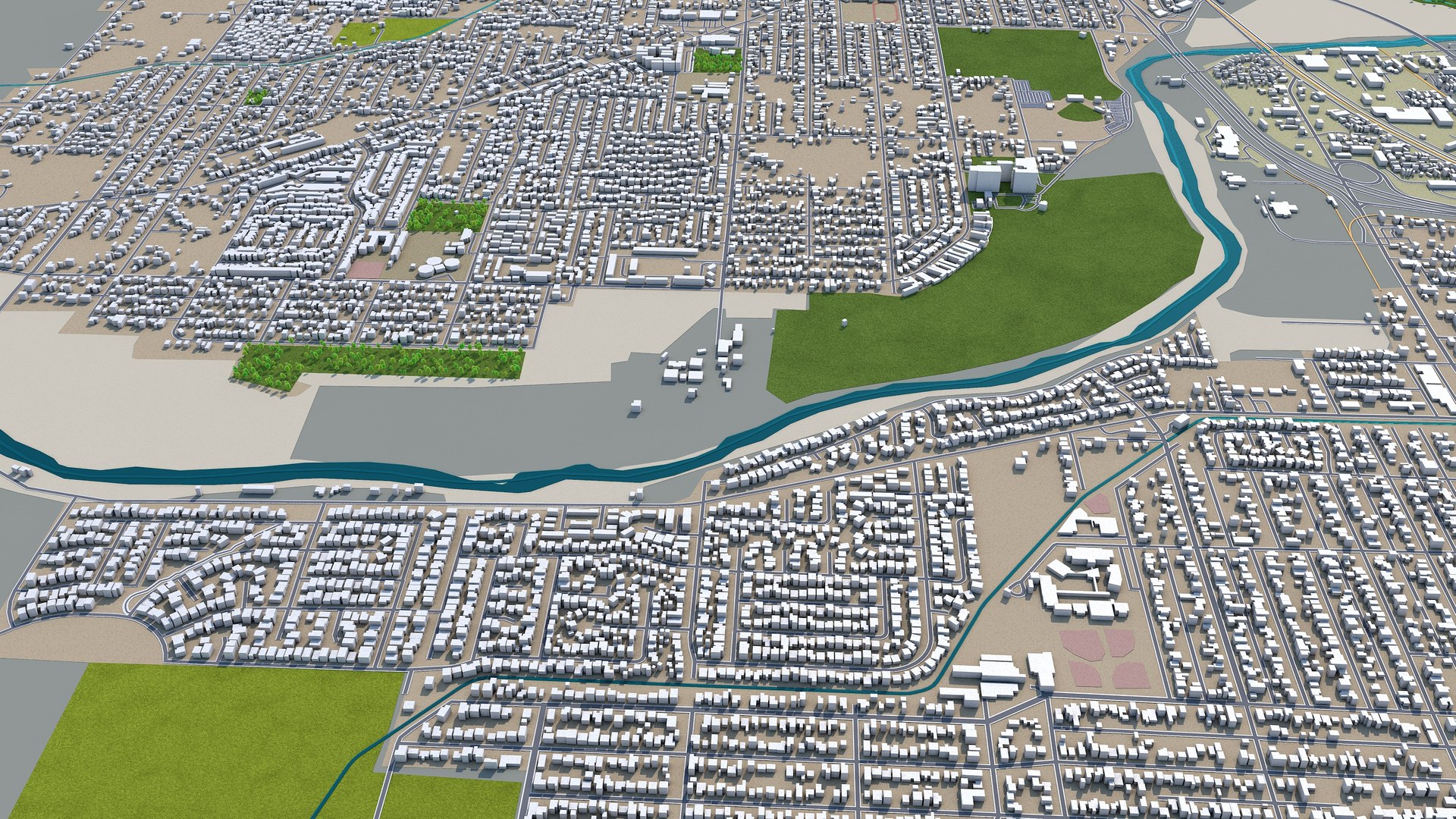 3D Aurora Modesto California USA - TurboSquid 1719284