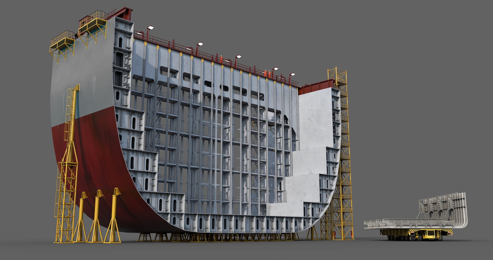 Container Ship Section 3D Model - TurboSquid 2279114