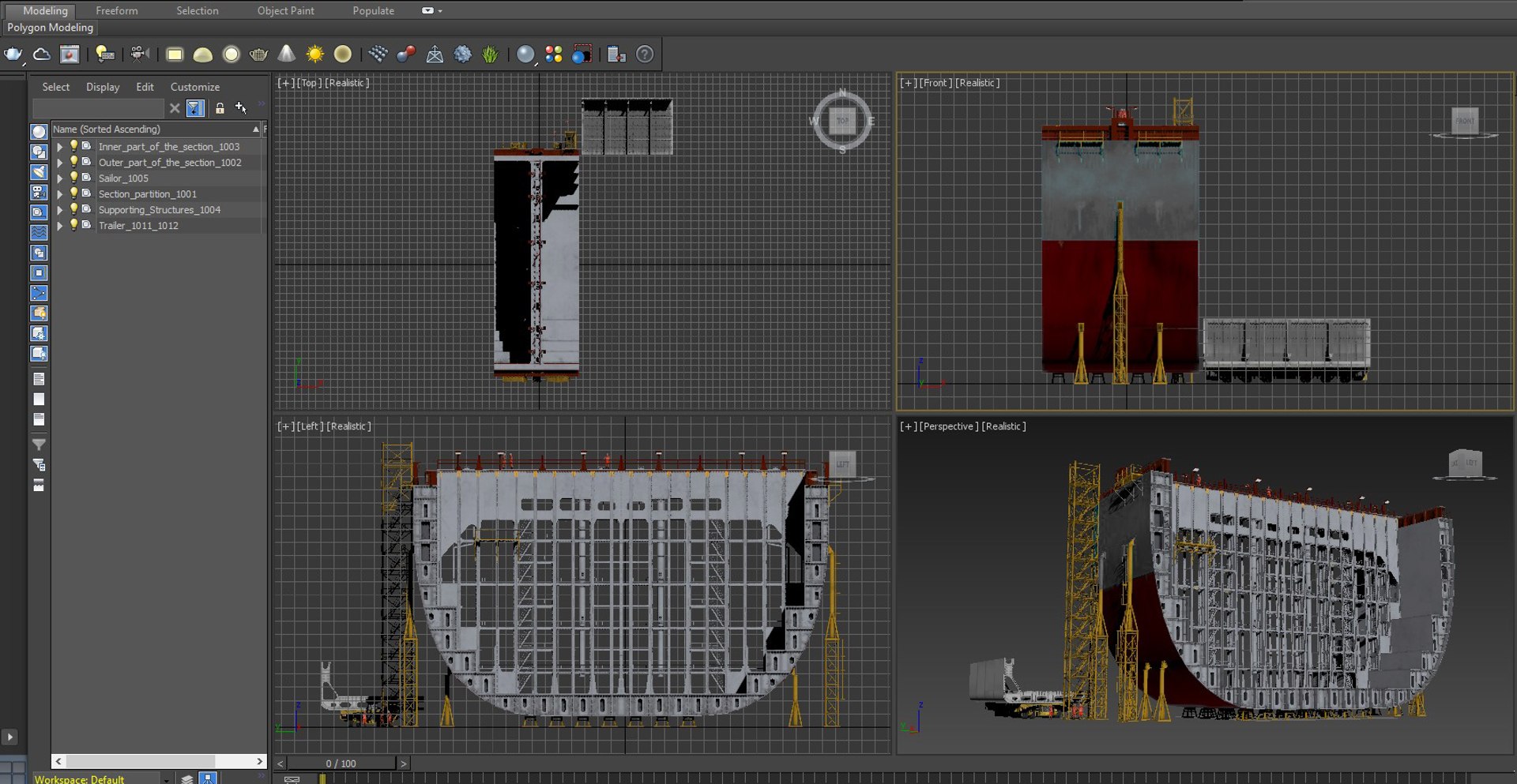Container Ship Section 3D Model - TurboSquid 2279114