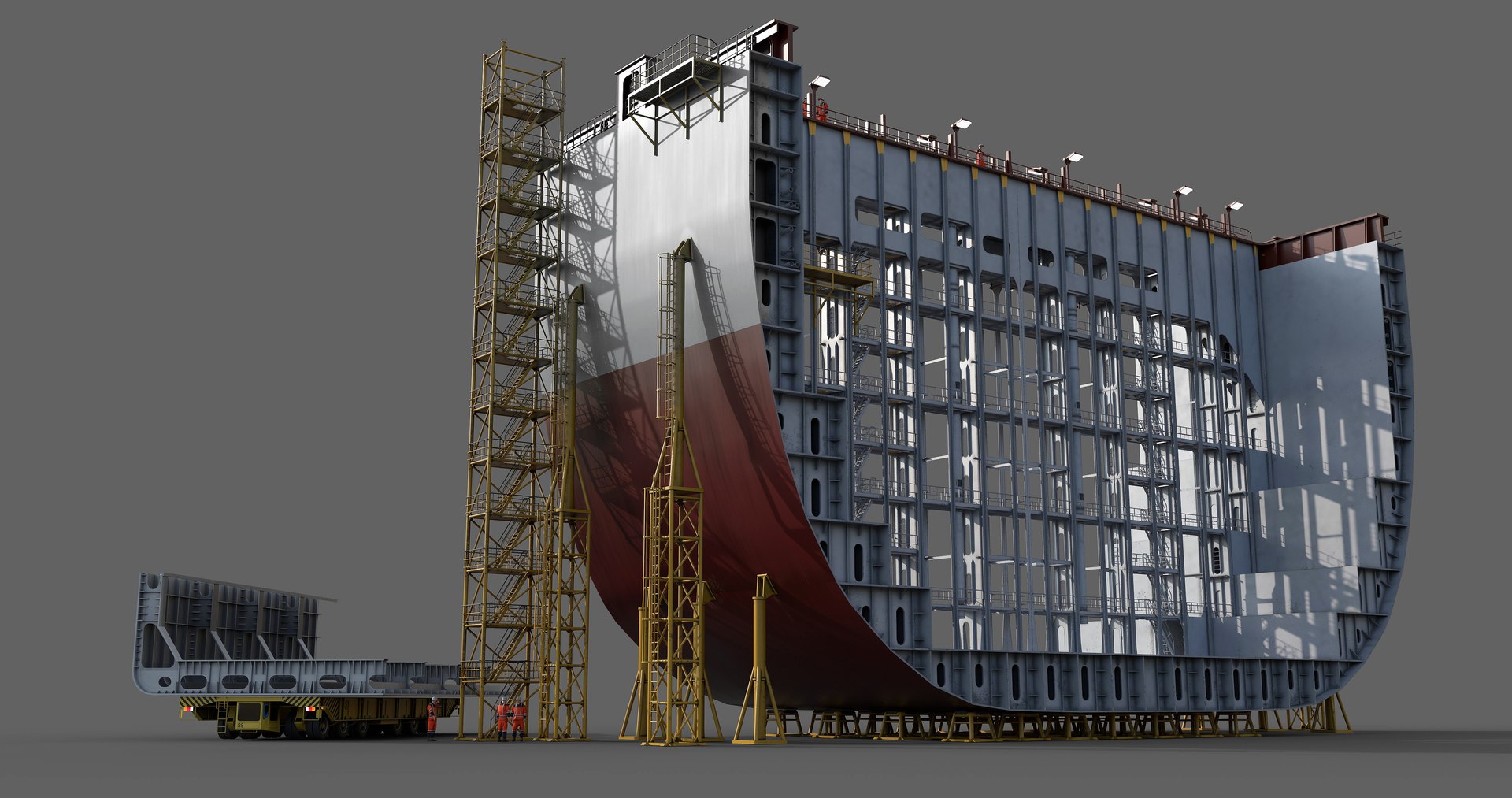 Container Ship Section 3D Model - TurboSquid 2279114