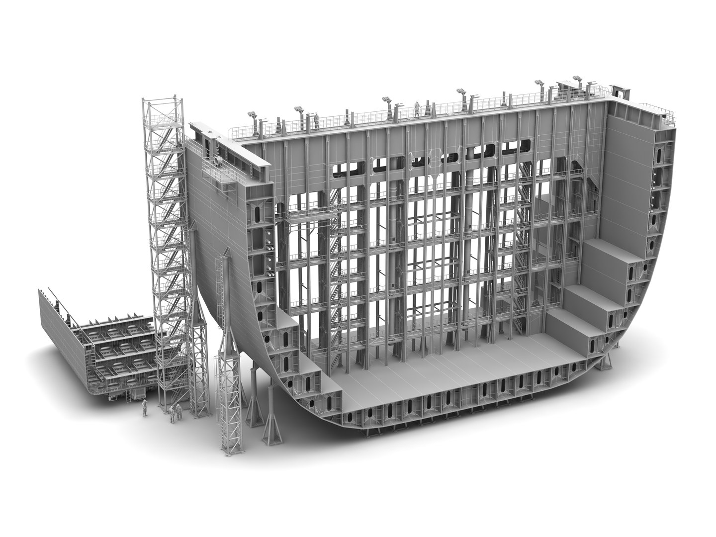 Container Ship Section 3D Model - TurboSquid 2279114