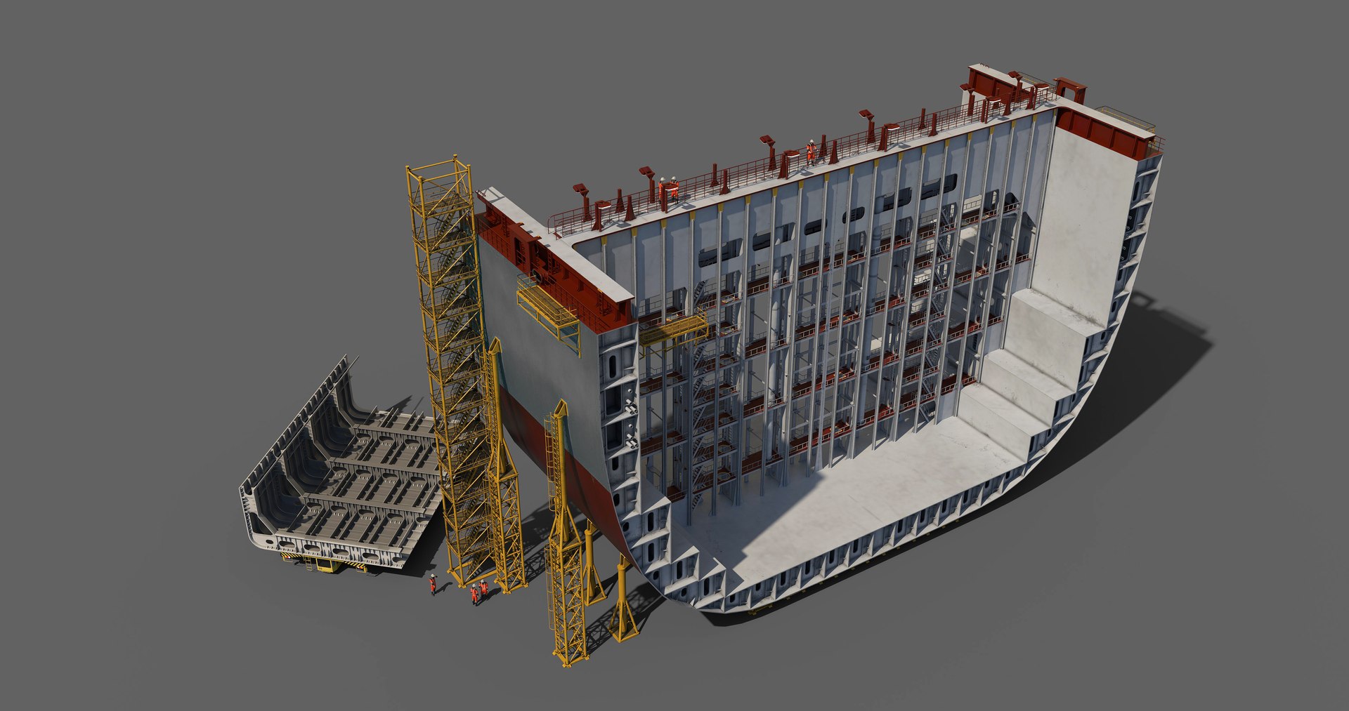 Container Ship Section 3D Model - TurboSquid 2279114