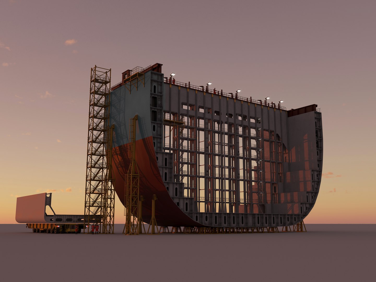Container Ship Section 3D Model - TurboSquid 2279114