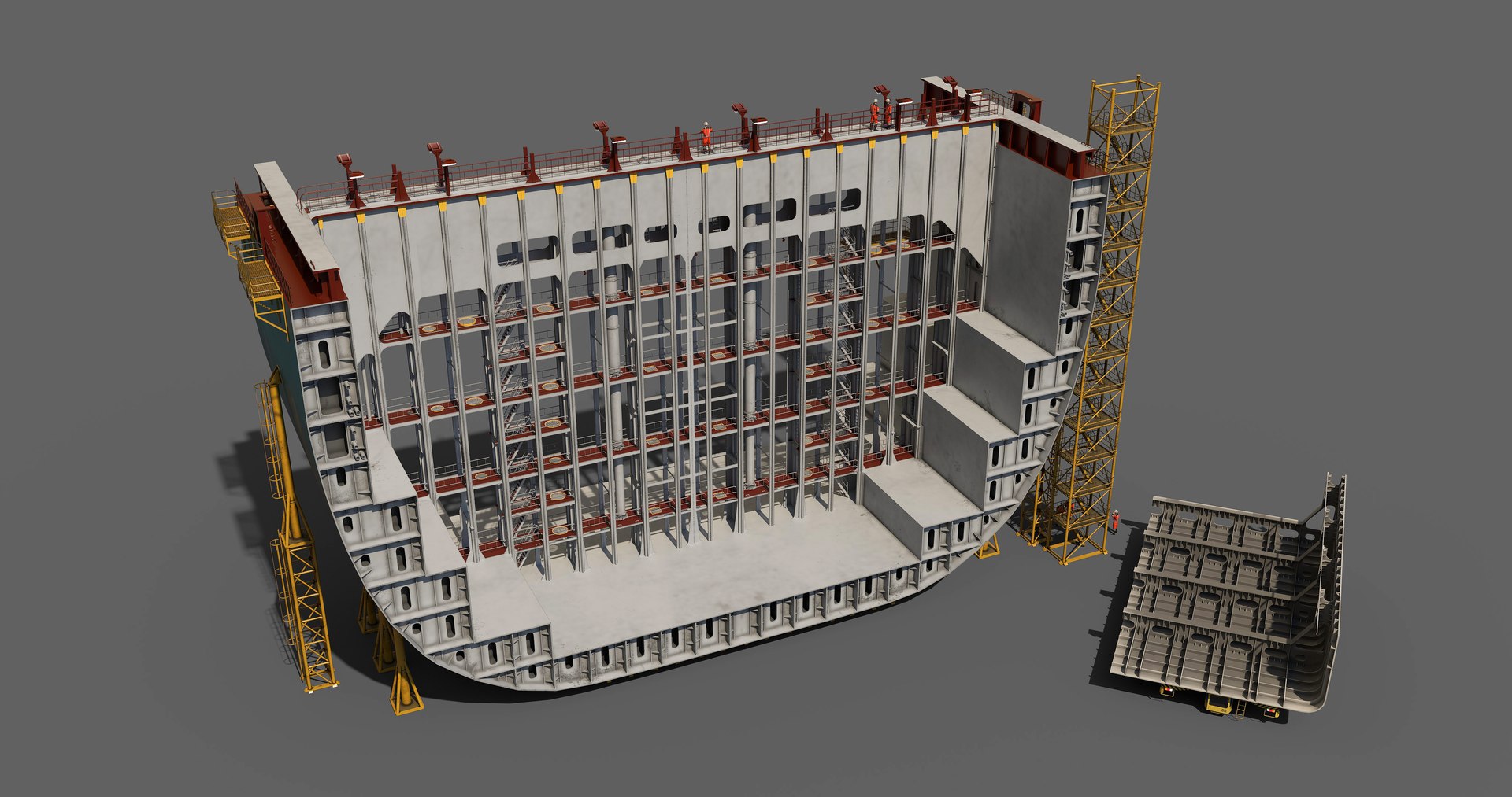 Container Ship Section 3D Model - TurboSquid 2279114