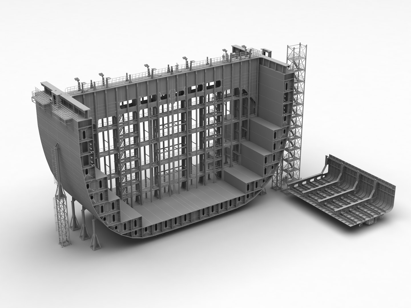 Container Ship Section 3D Model - TurboSquid 2279114