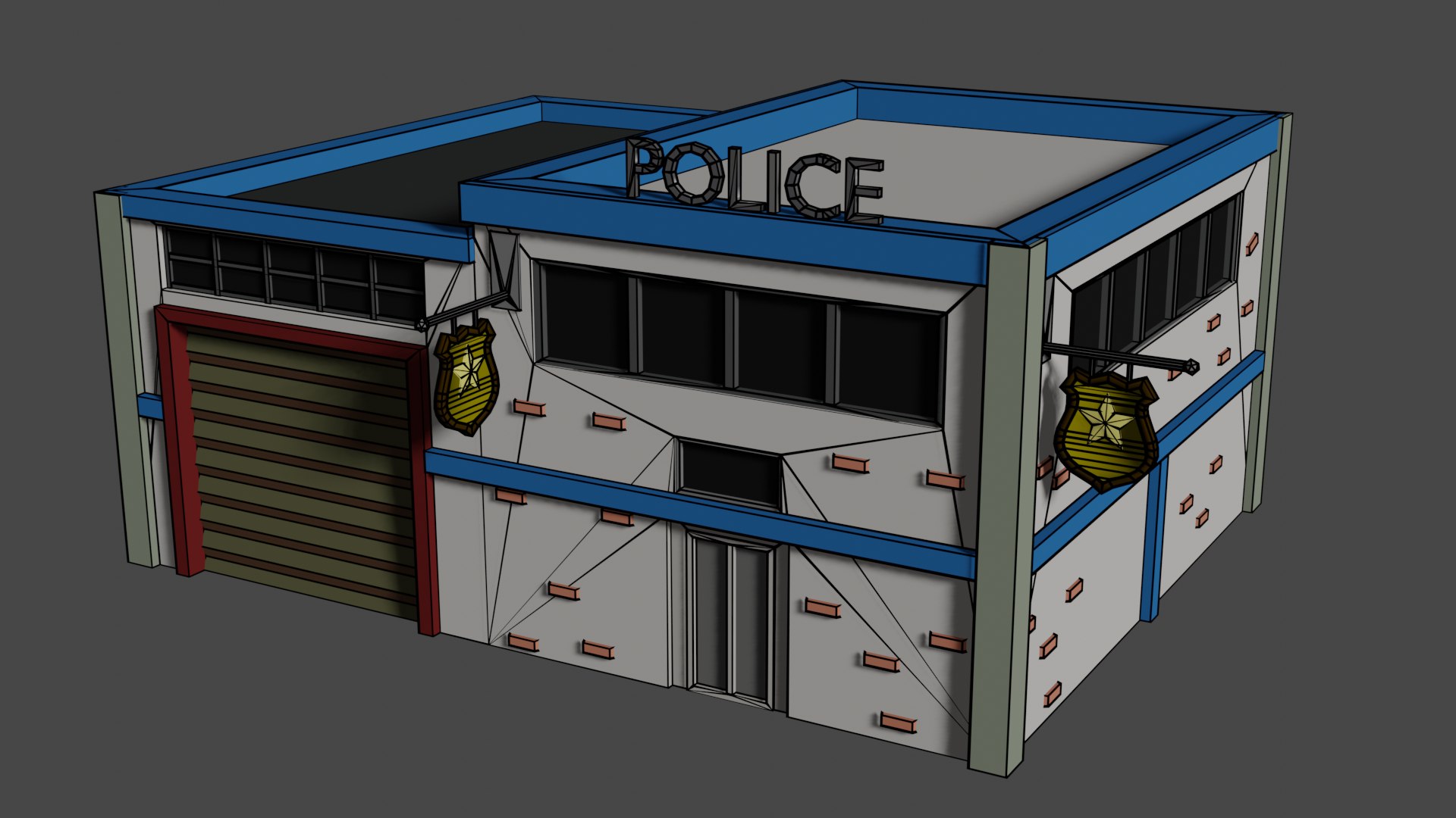 Police Building Isometric 3D - TurboSquid 1646731