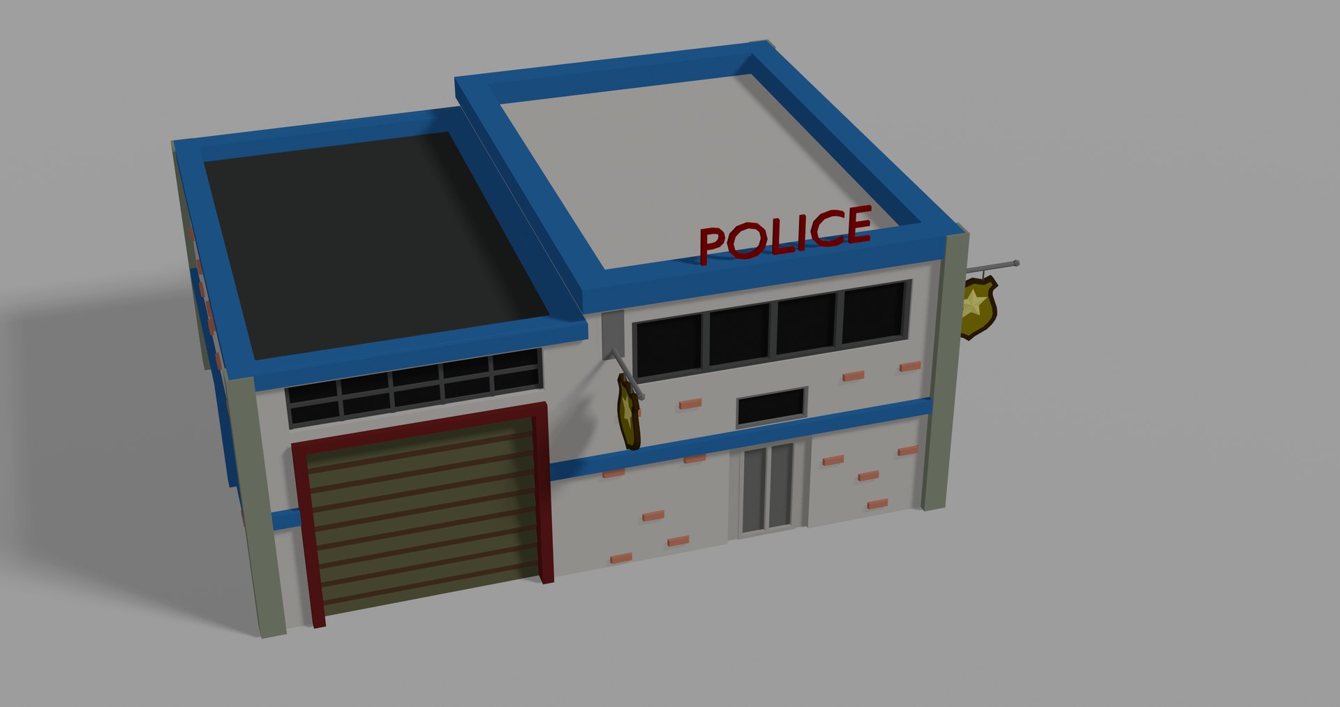 Police Building Isometric 3D - TurboSquid 1646731