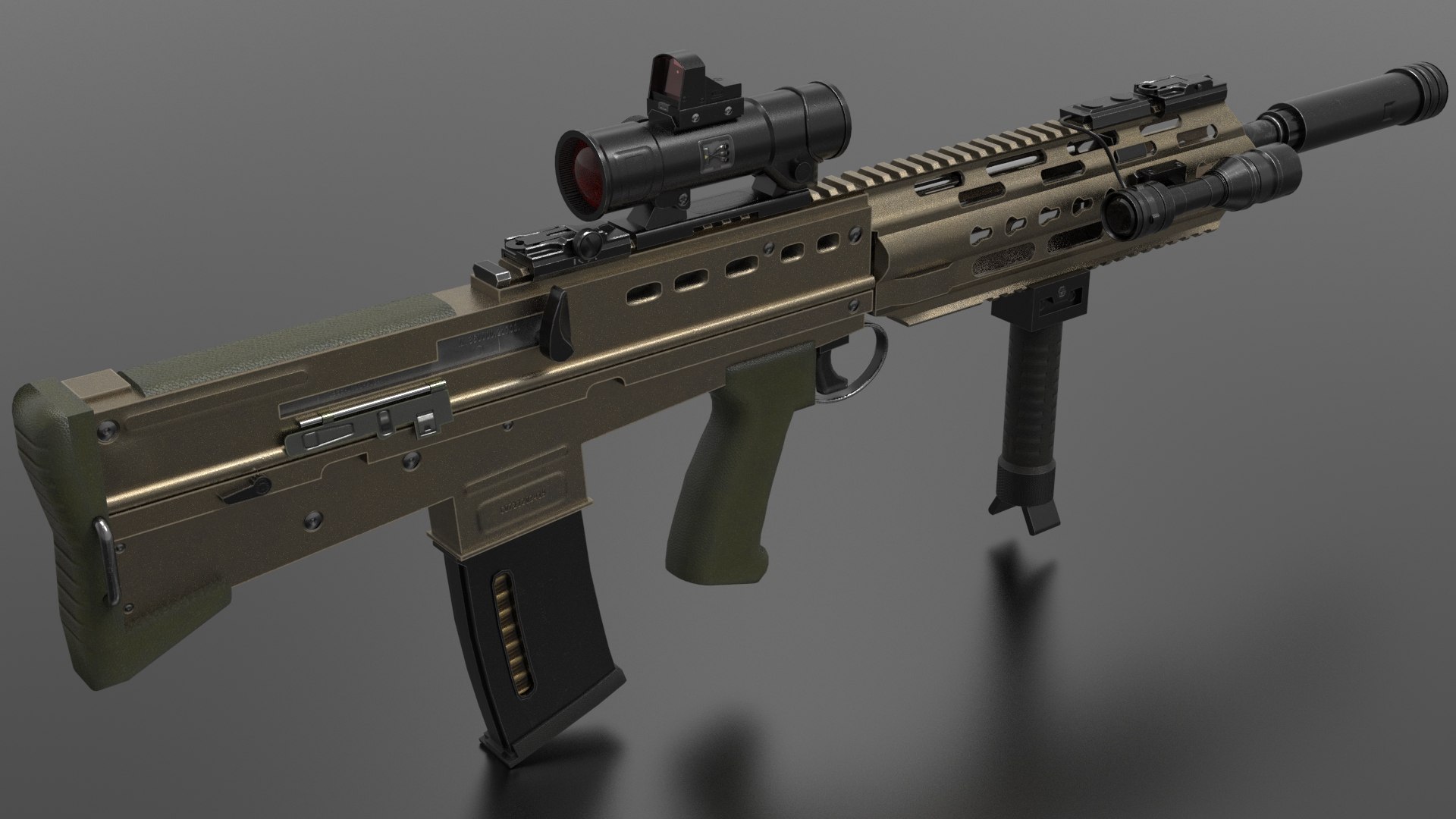3D SA80 L85A3 Weapon Fps-Tps - TurboSquid 2406960