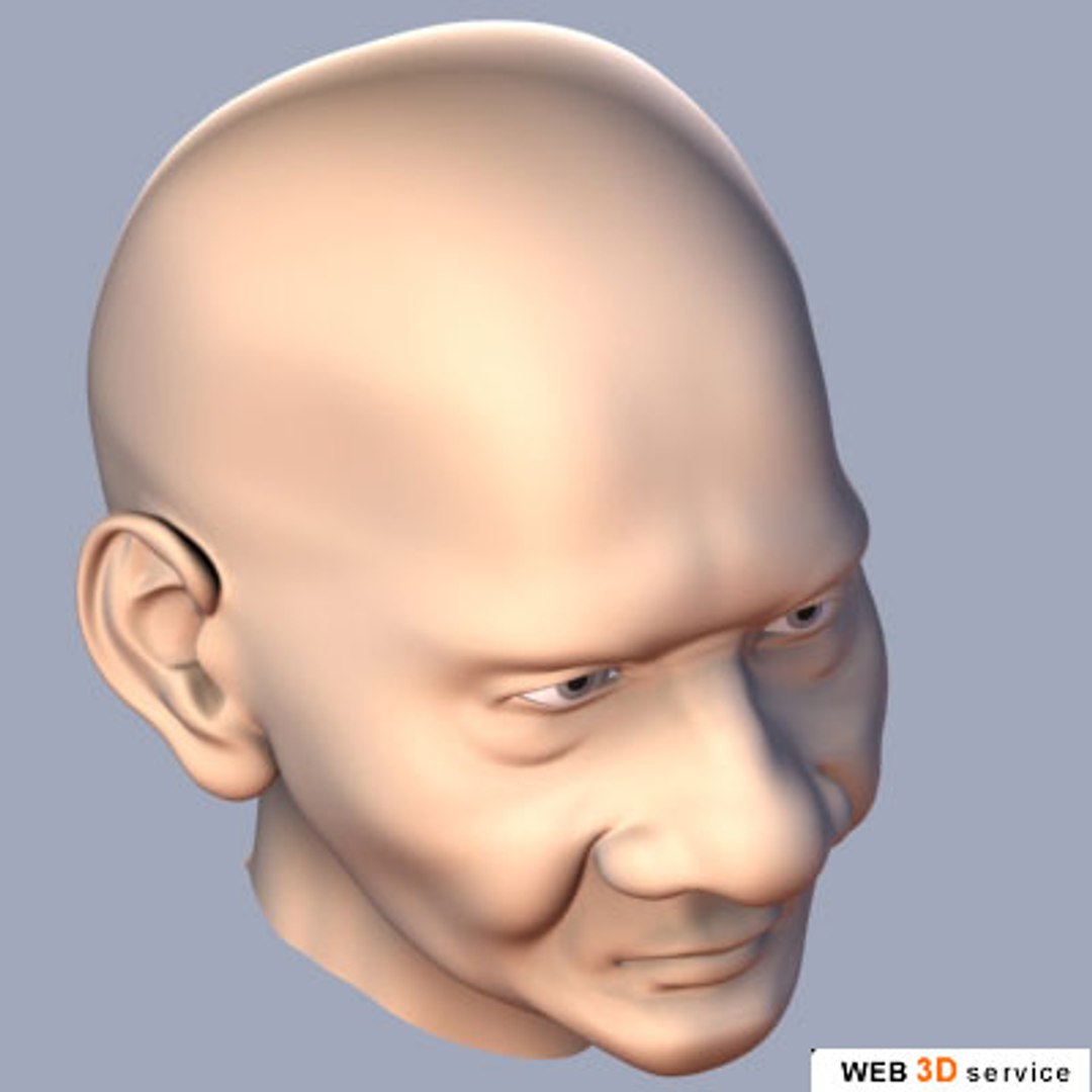 Old Male Head 3d Model