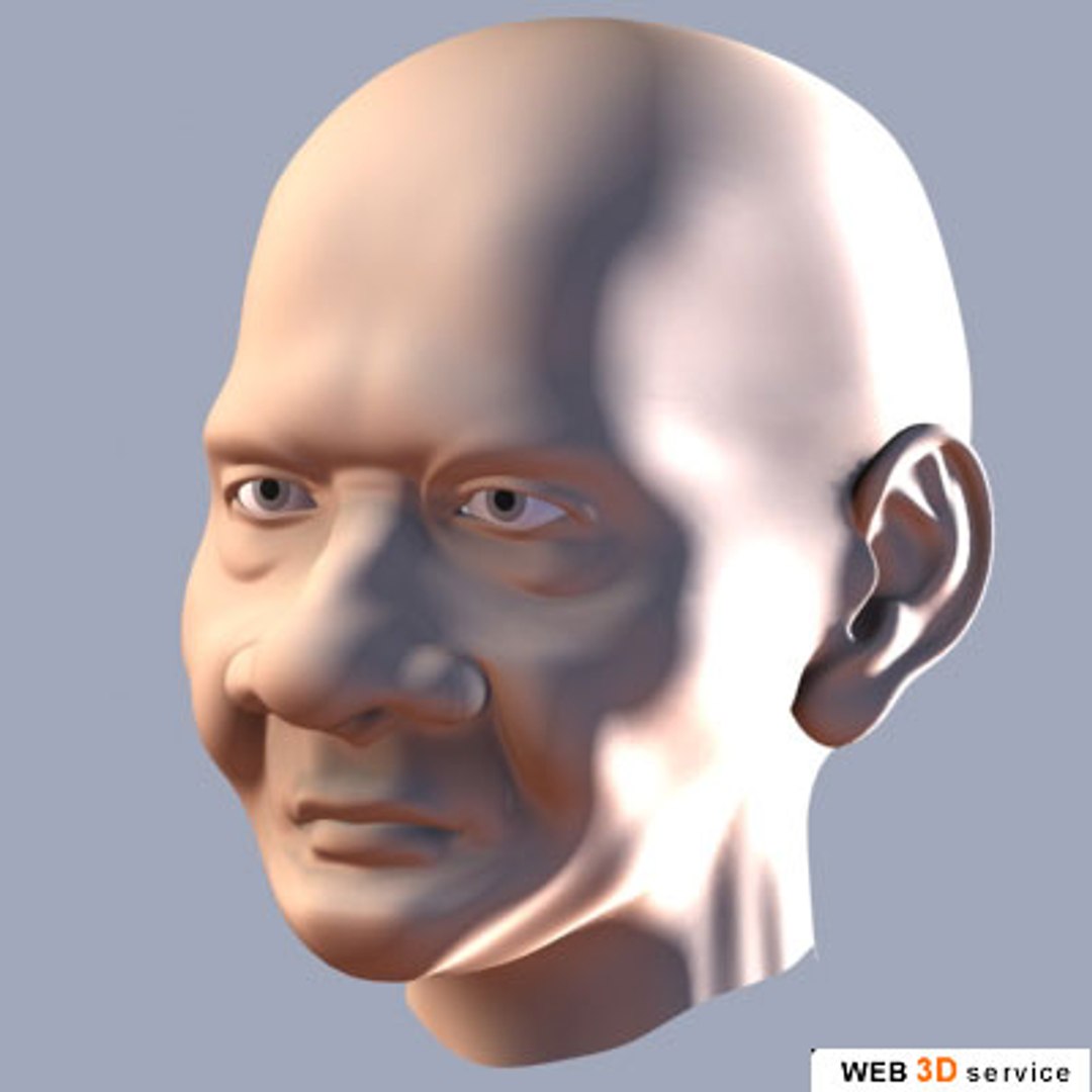 Old Male Head 3d Model