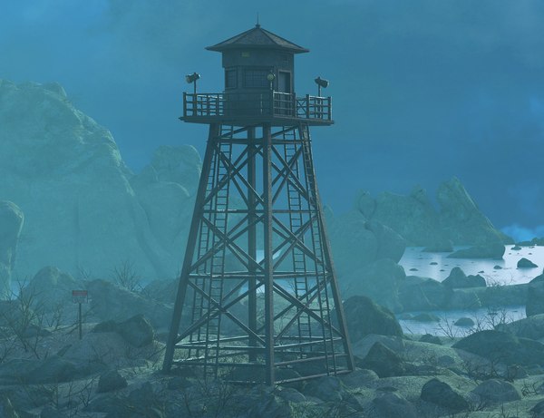 River Guard Towers Environment 3D model - TurboSquid 1810097