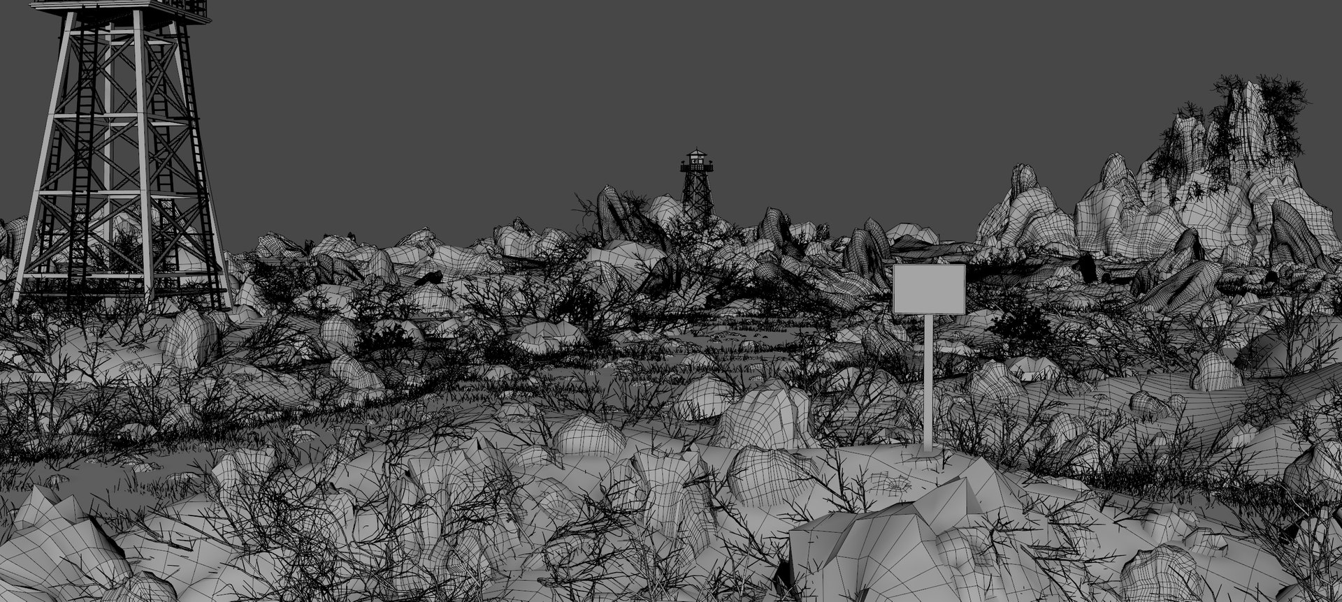 River Guard Towers Environment 3D Model - TurboSquid 1810097